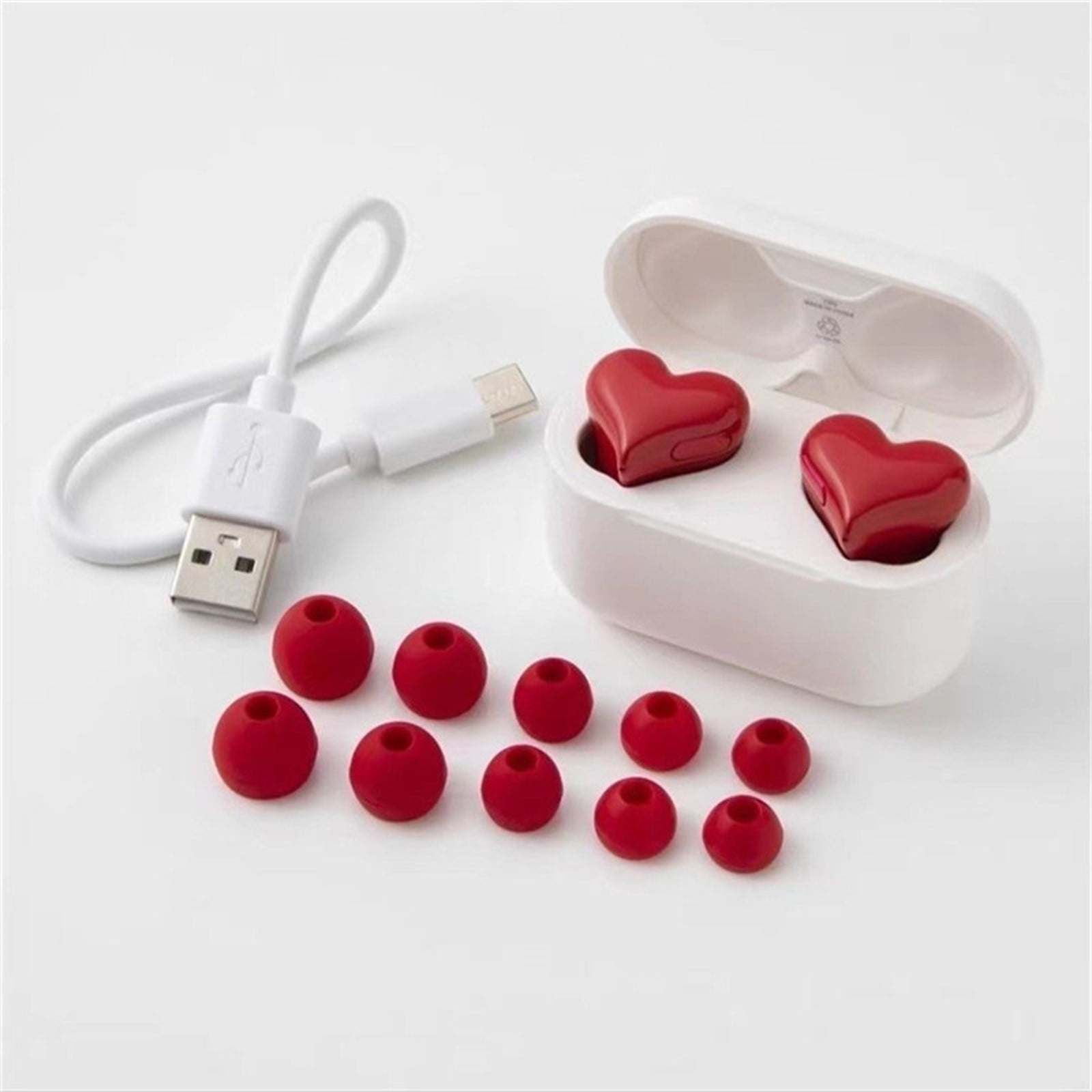 Valentine's Day Heart Shaped Earbuds, Stereo Sound Noise Canceling ...