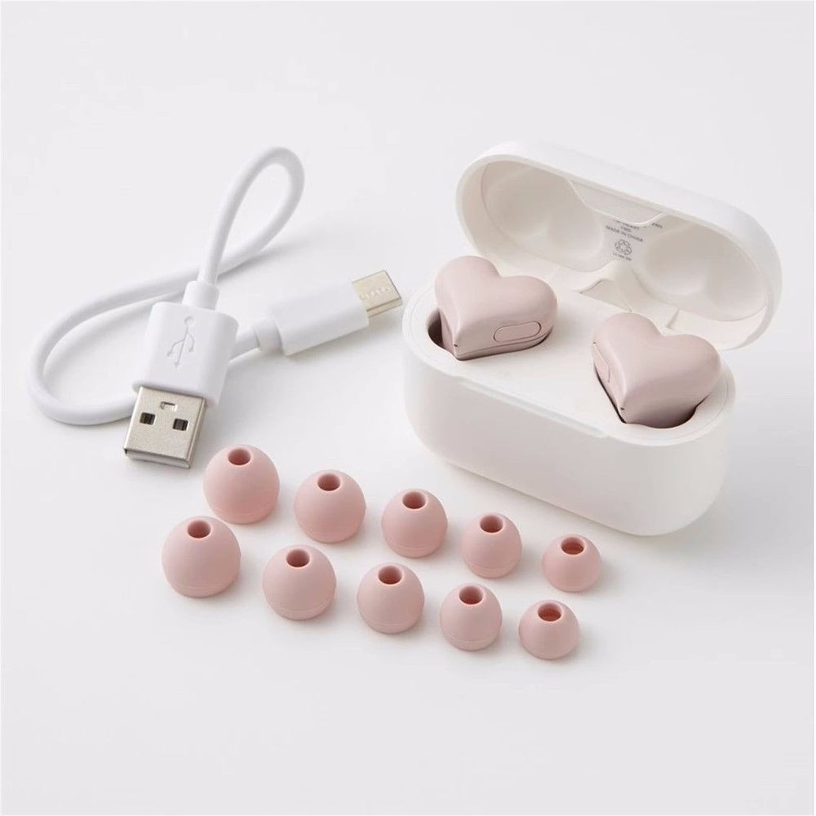 Valentine's Day Heart Shaped Earbuds, Stereo Sound Noise Canceling ...
