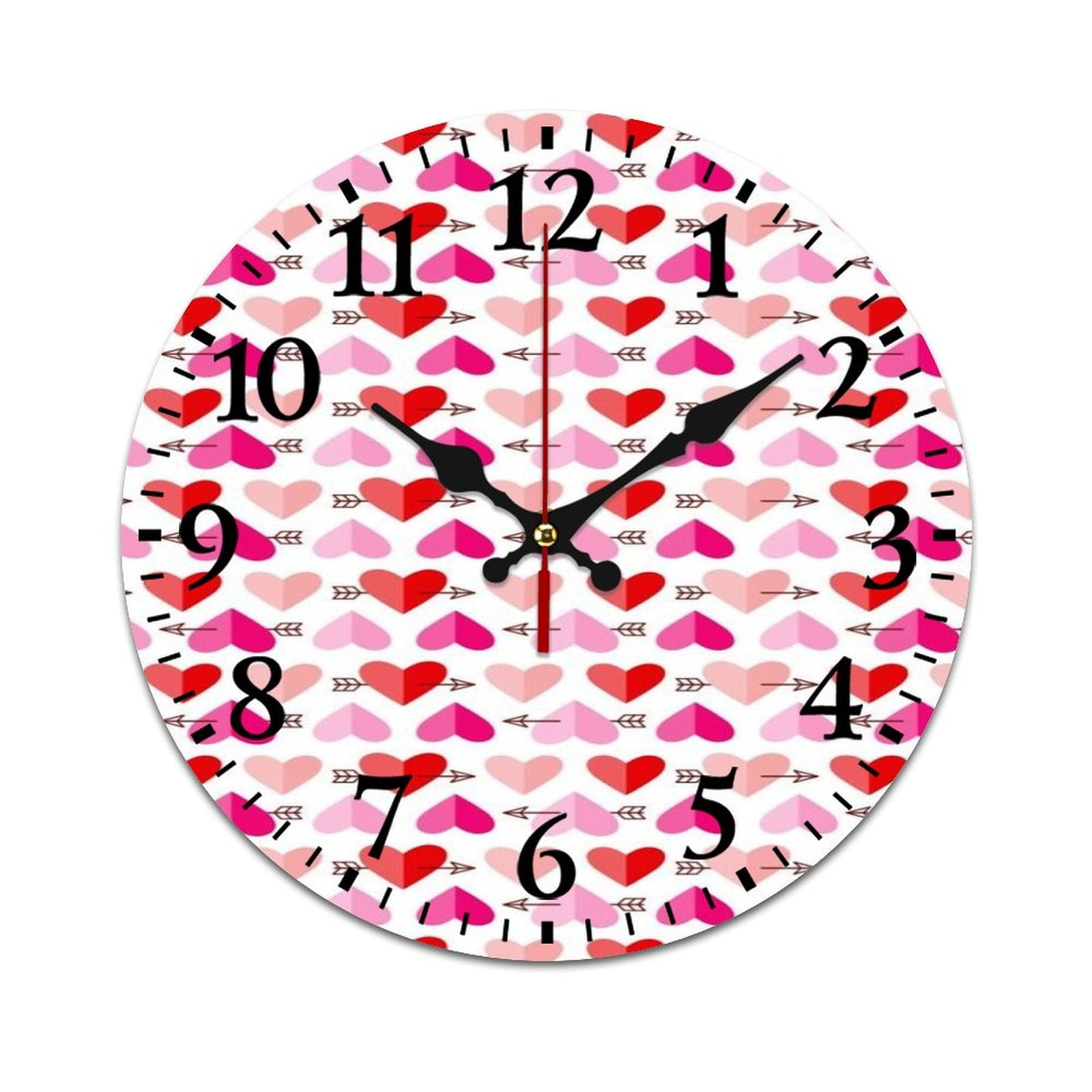 Valentine's Day Heart Wall Clock Modern Design Clocks Wall Hanging Home ...