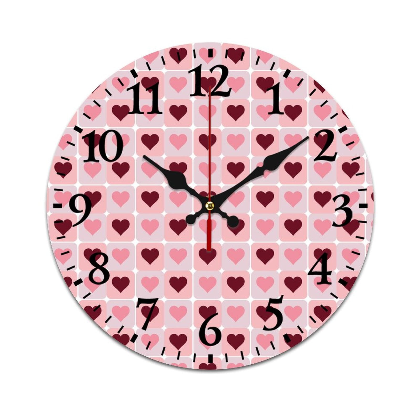 Valentine's Day Heart Wall Clock Modern Design Clocks Wall Hanging Home ...
