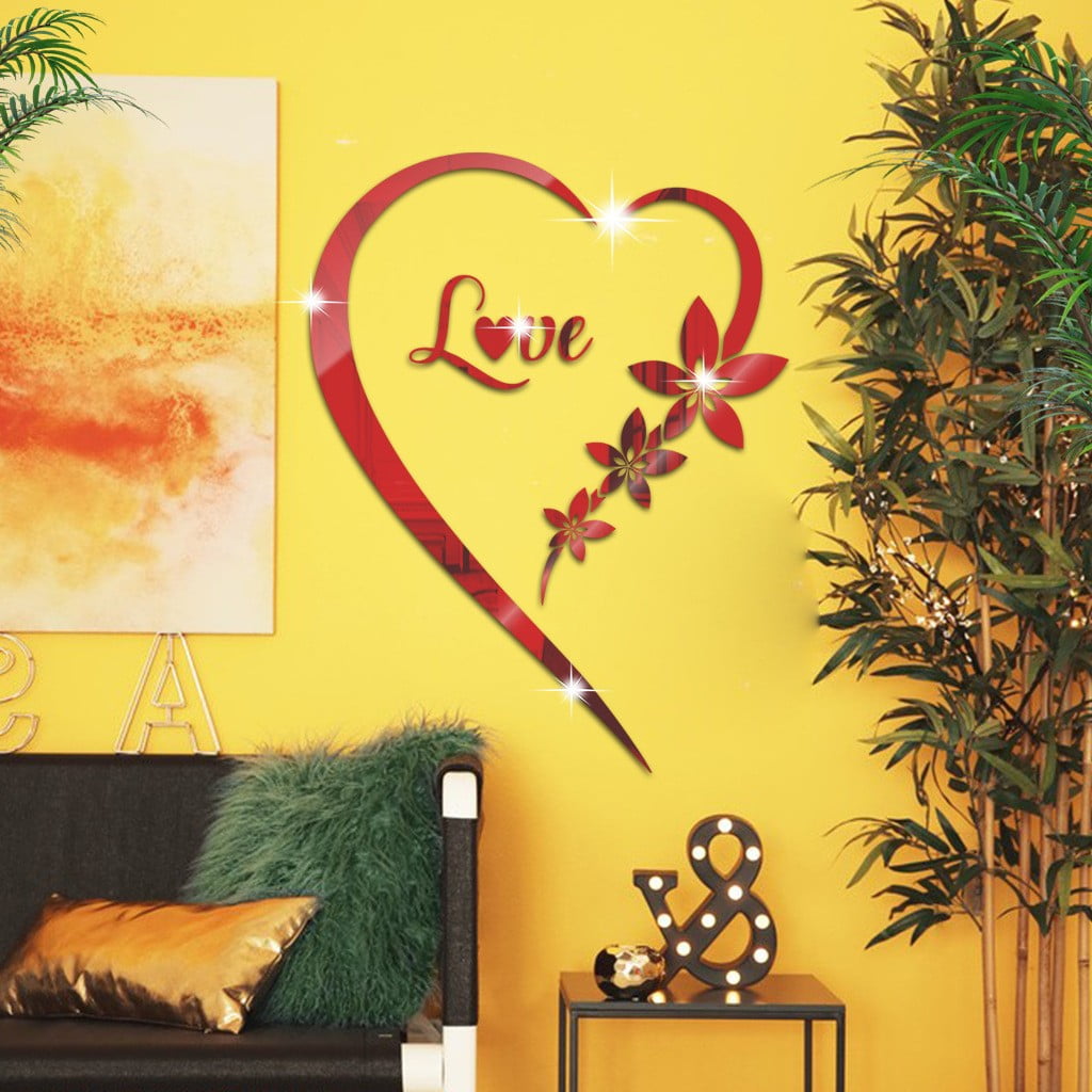 Valentine's Day Heart Wall Decals, Love Wall Stickers, Removable Peel ...