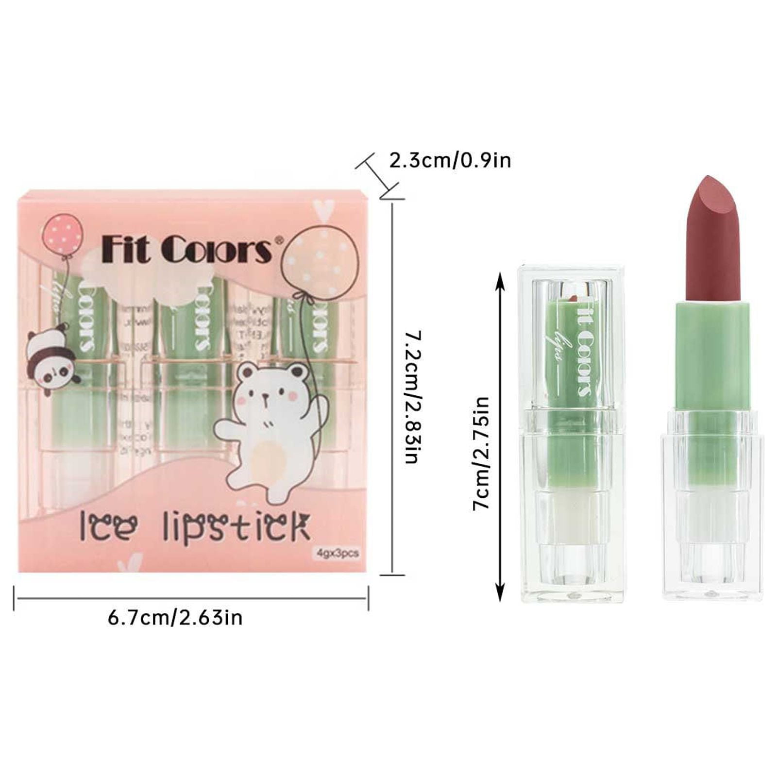 Valentine's Day Hot Sale Lipstick Set 3 Pack Lipstick Set Cute Ice Cube ...