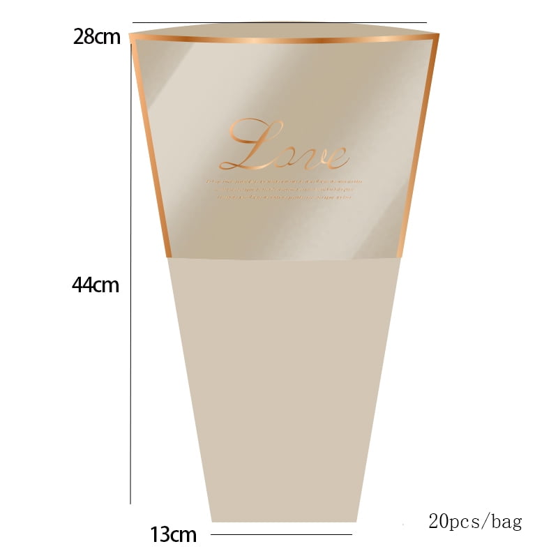 Valentine's Day Hot Stamping Foil Flower Packaging Bag Rose Bouquet ...