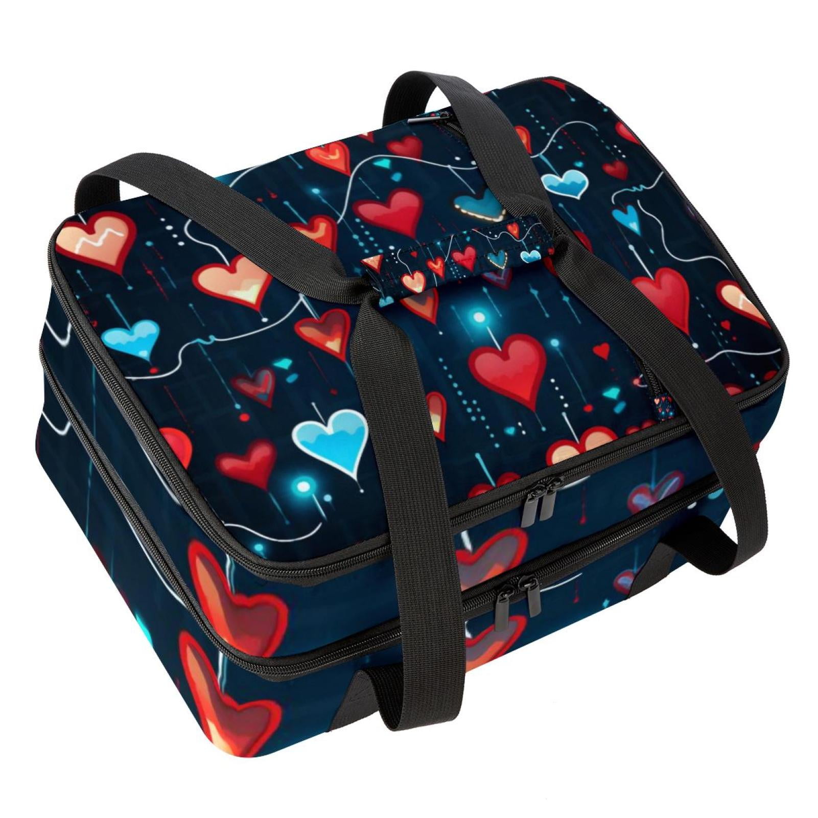 Valentine's Day Insulated Double Layered Lunch Bag with Two ...