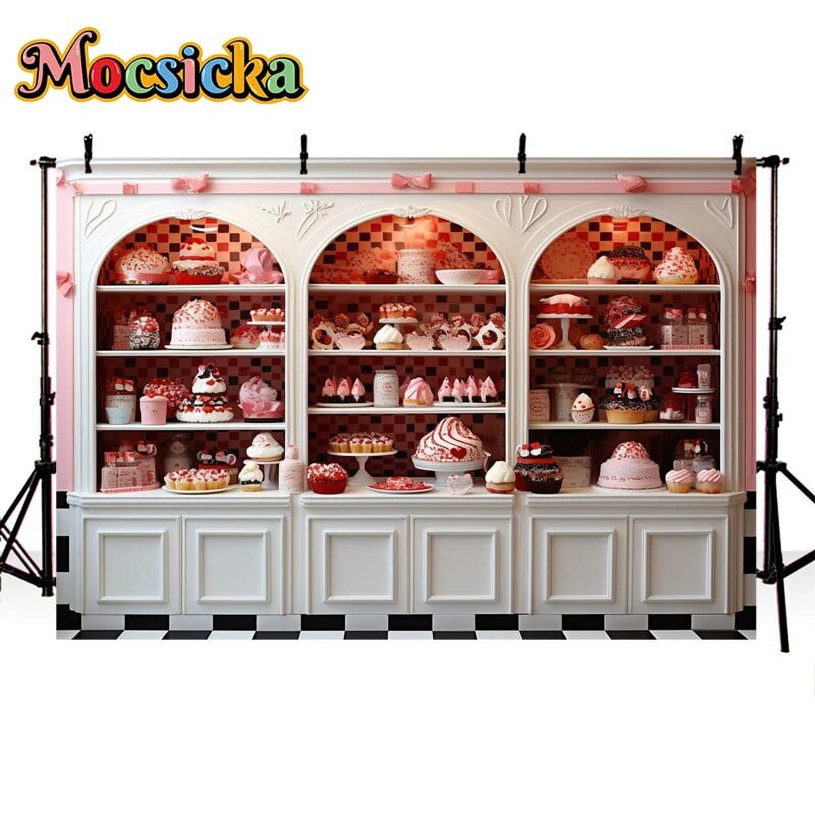 Valentine's Day Kitchen Backdrop Photography Love Cake Romantic ...