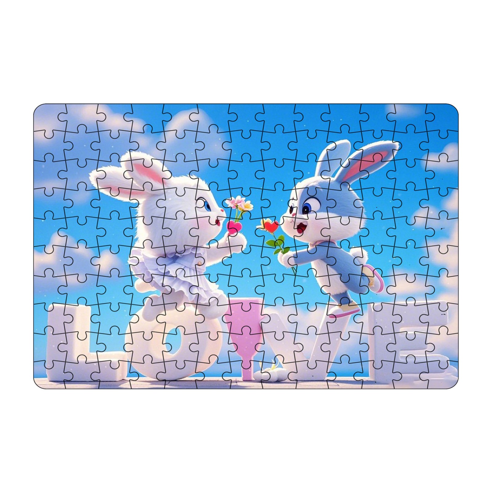 Valentine's Day LOVE Series Cartoon Puzzle Fun Couple Heating Up ...