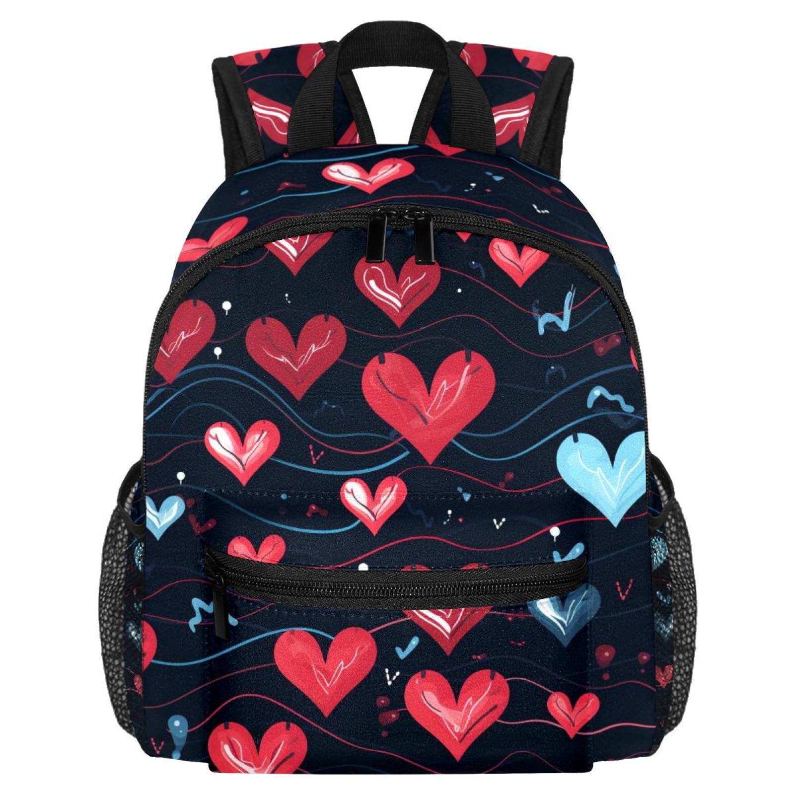 Valentine's Day Love ECG Cute Adjustable Shoulder Strap Backpack with ...