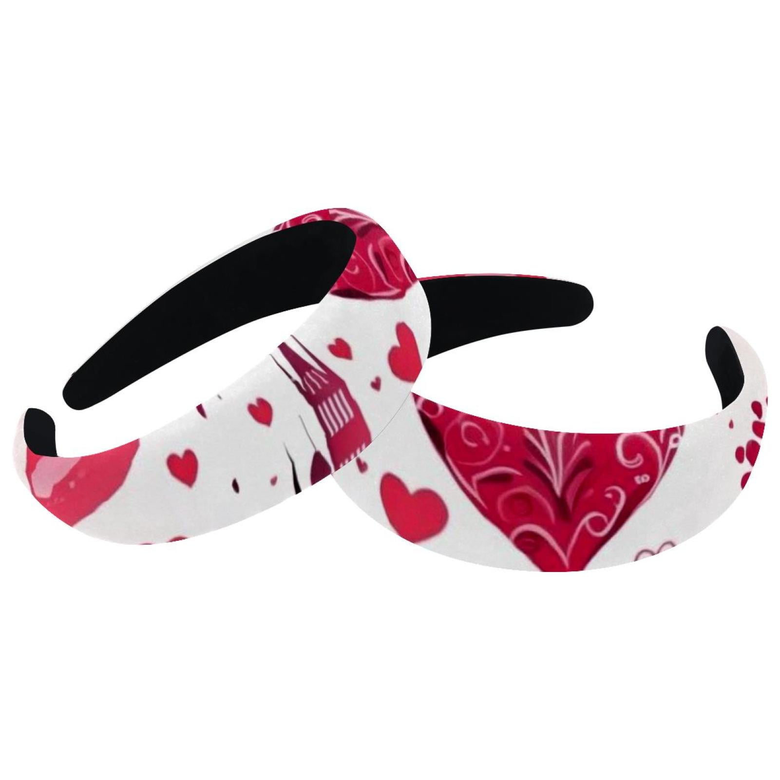 Valentine's Day Love Heart Headband for Women Girls - Head Band Wide ...