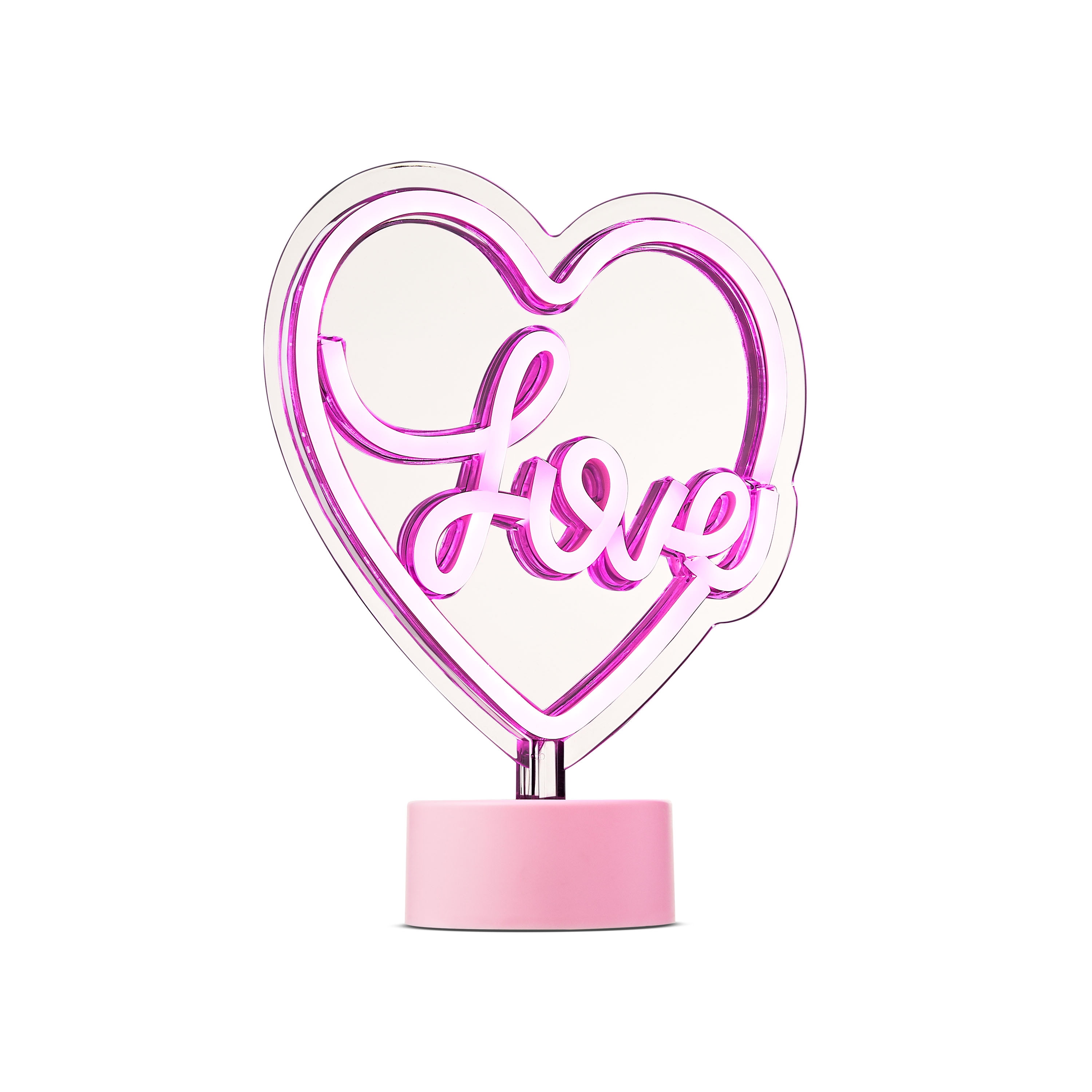 Valentine's Day Love Heart LED Neon Light Table Decoration, 9.38 in, by ...