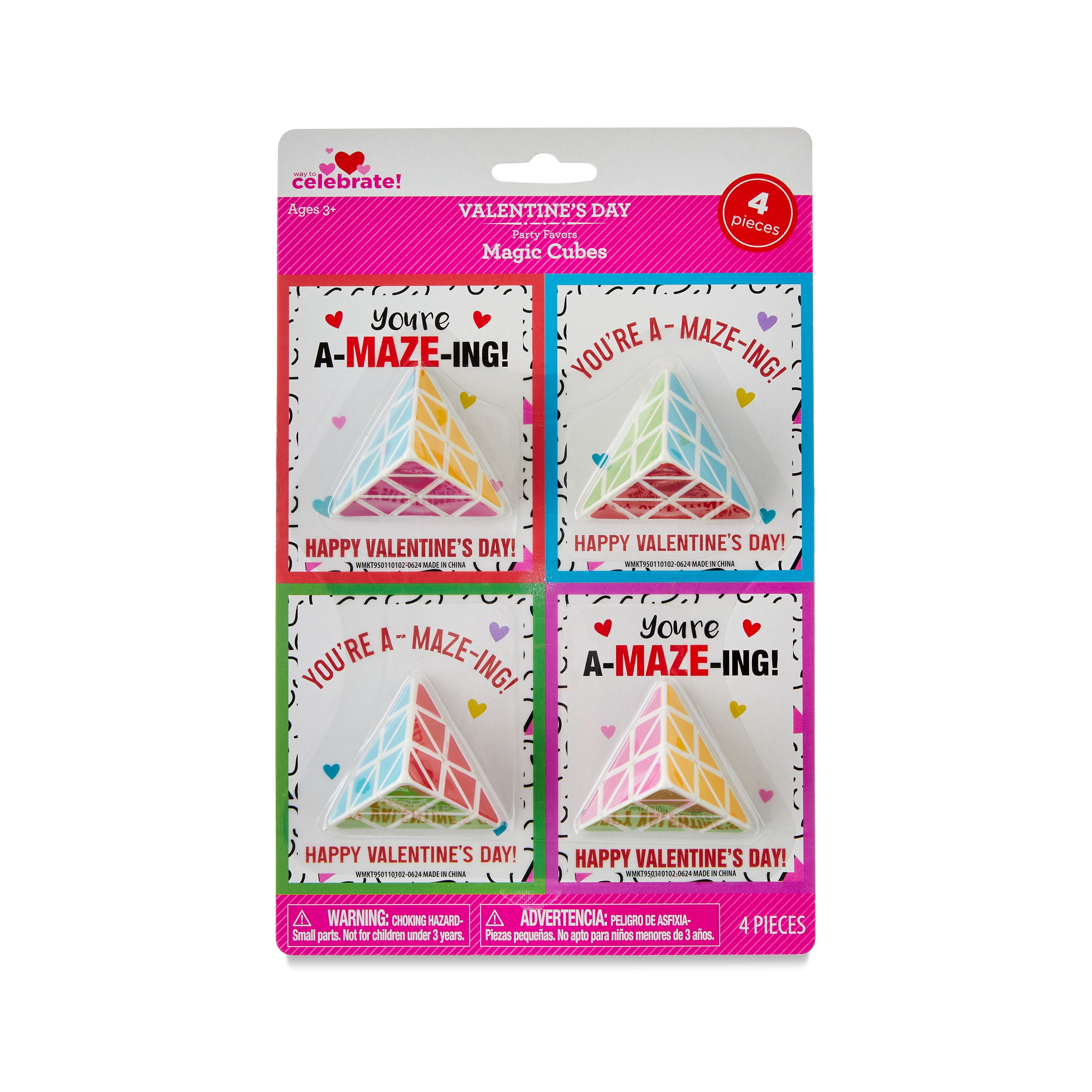 Valentine's Day Magic Cube Party Favors, 4 Count, by Way To Celebrate ...