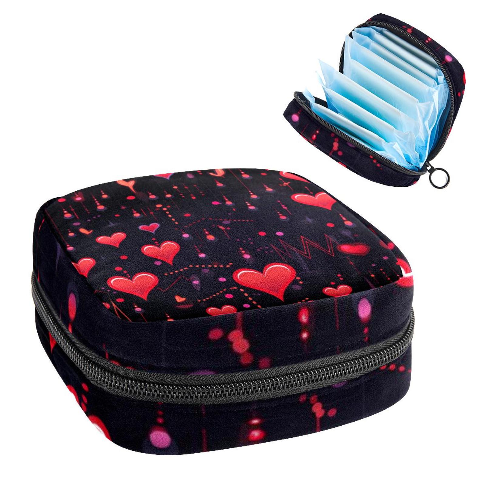 Valentine's Day Period Pouch: Stylish Sanitary Napkin Bag, Travel Pouch ...