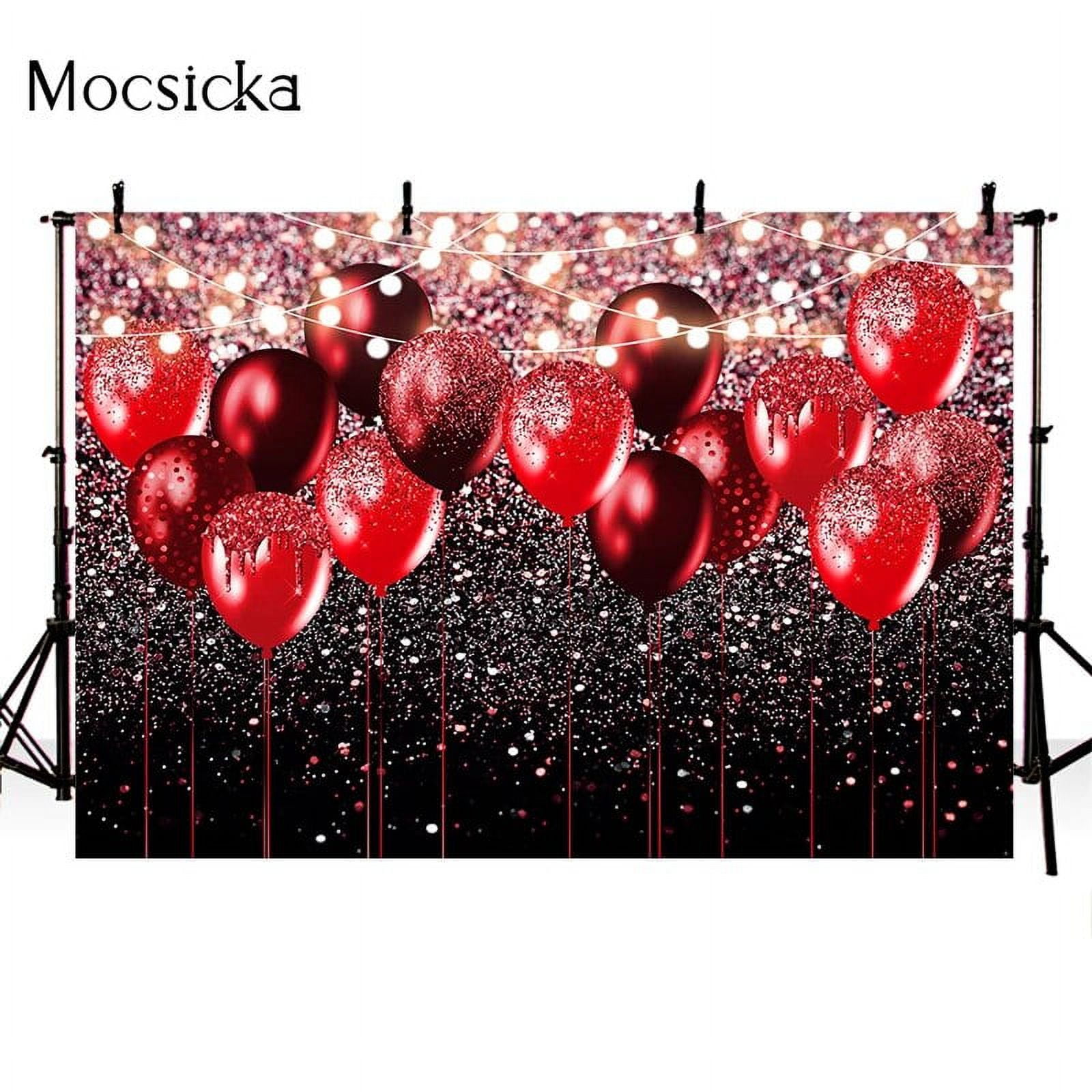 Valentine's Day Photocall Backdrop Love Heart Light Bokeh Red Balloon ...
