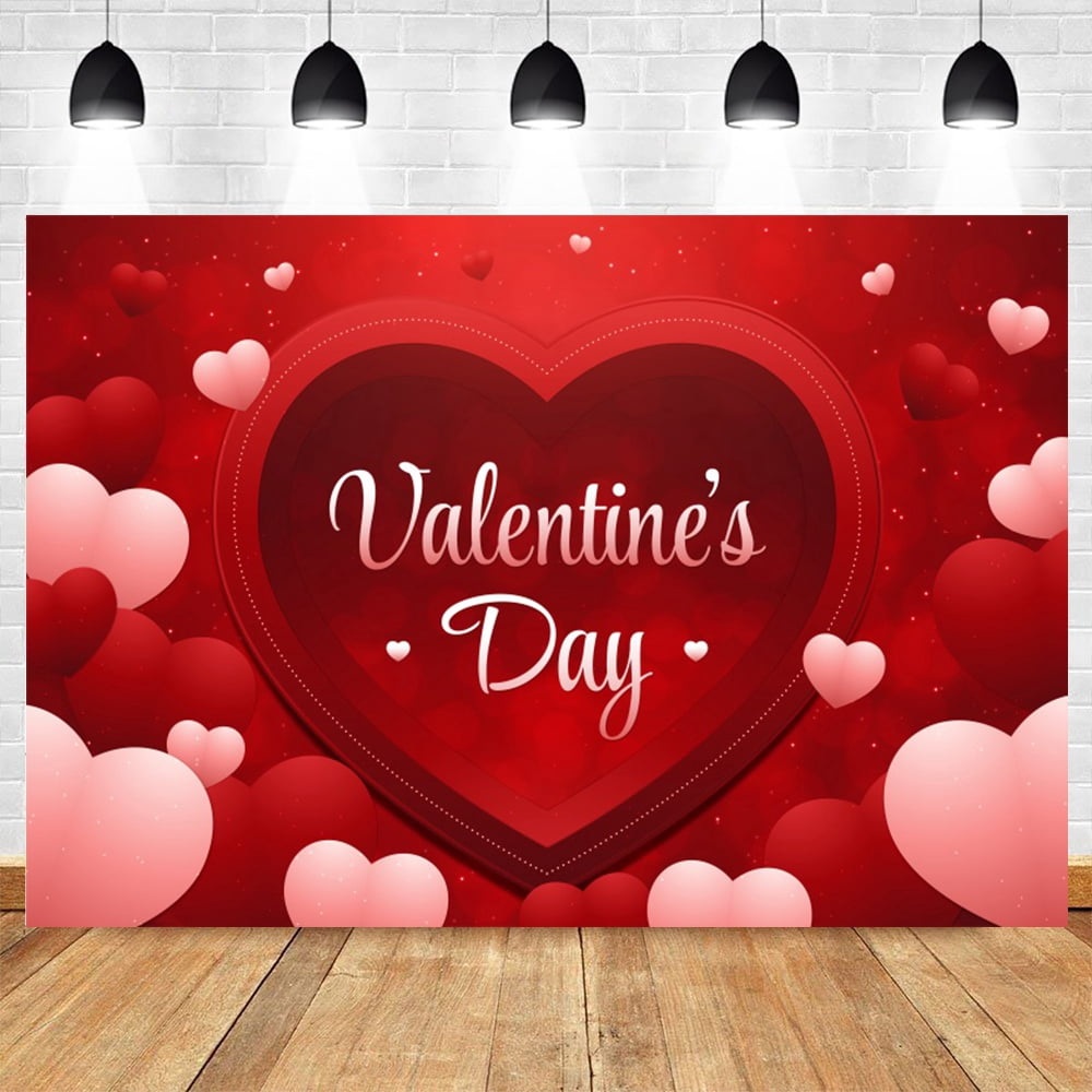 Valentine's Day Photography Backdrop Wood Door Glitter Rose Flower Love ...