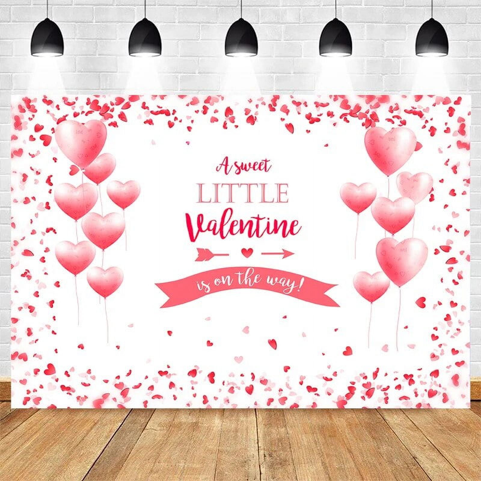 Valentine's Day Photography Background Heart-Shaped Balloon Decoration ...