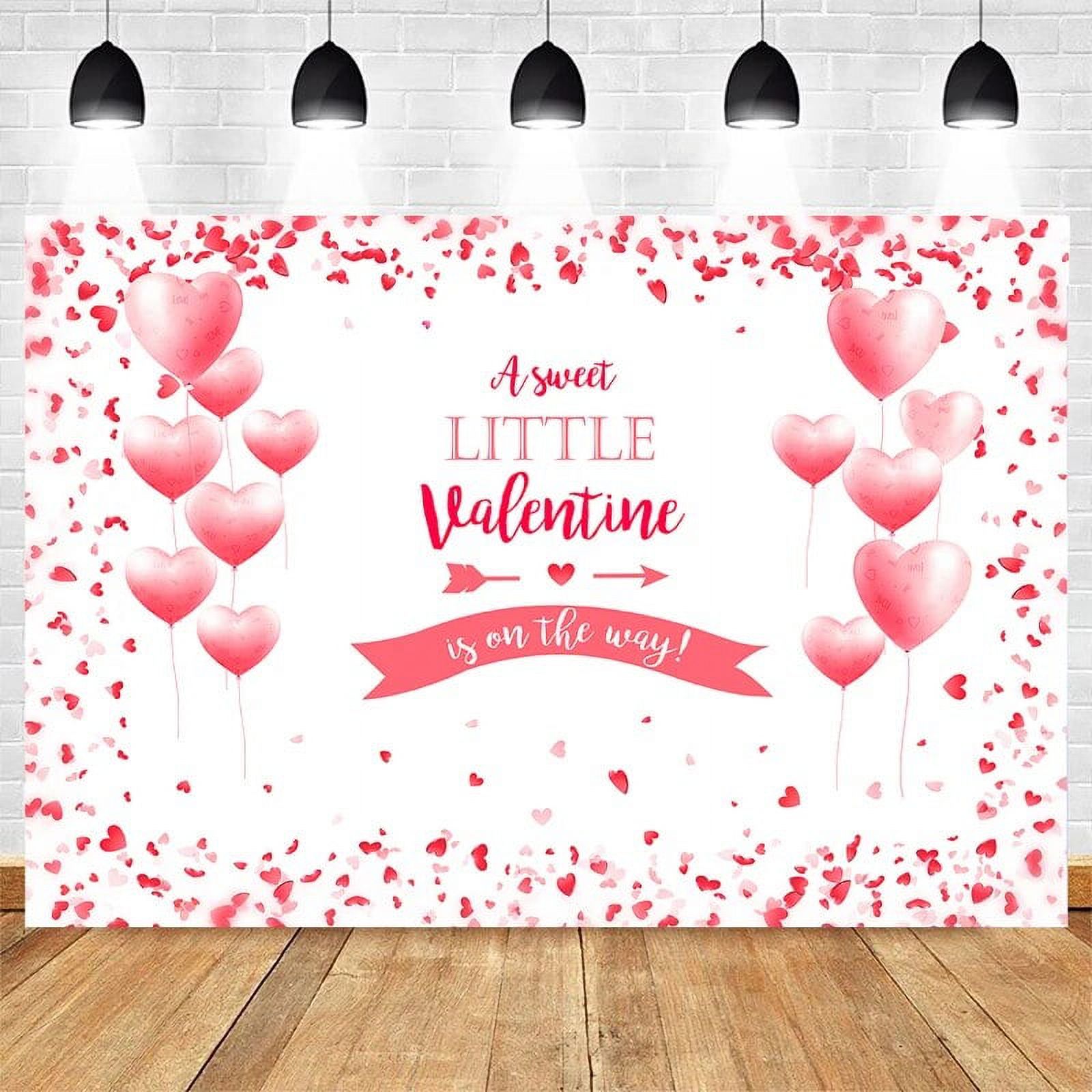 Valentine's Day Photography Background Heart-Shaped Balloon Decoration ...