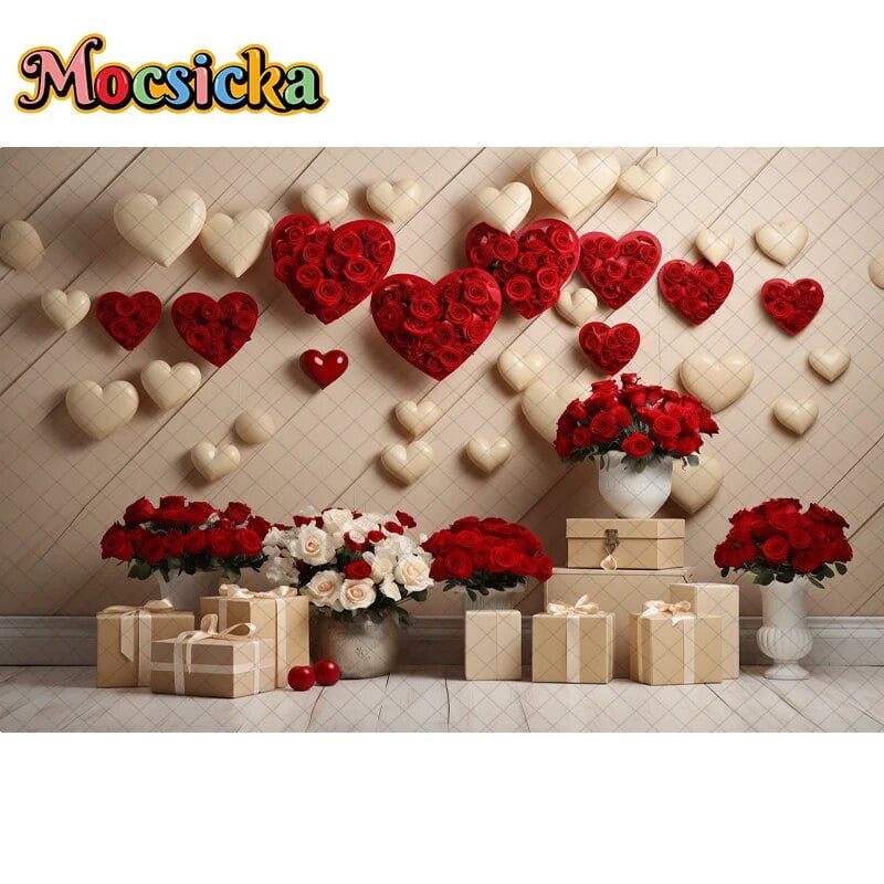Valentine's Day Photography Background Love Roses Decor Romantic ...