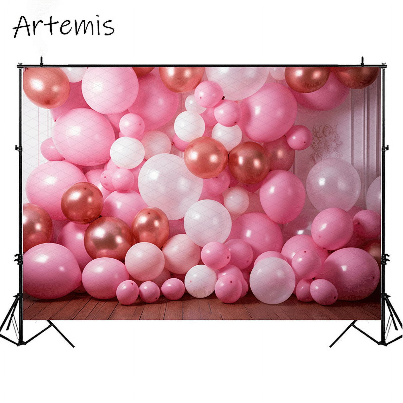Valentine's Day Photography Background Pink Balloon Wall Sweet And Cute ...