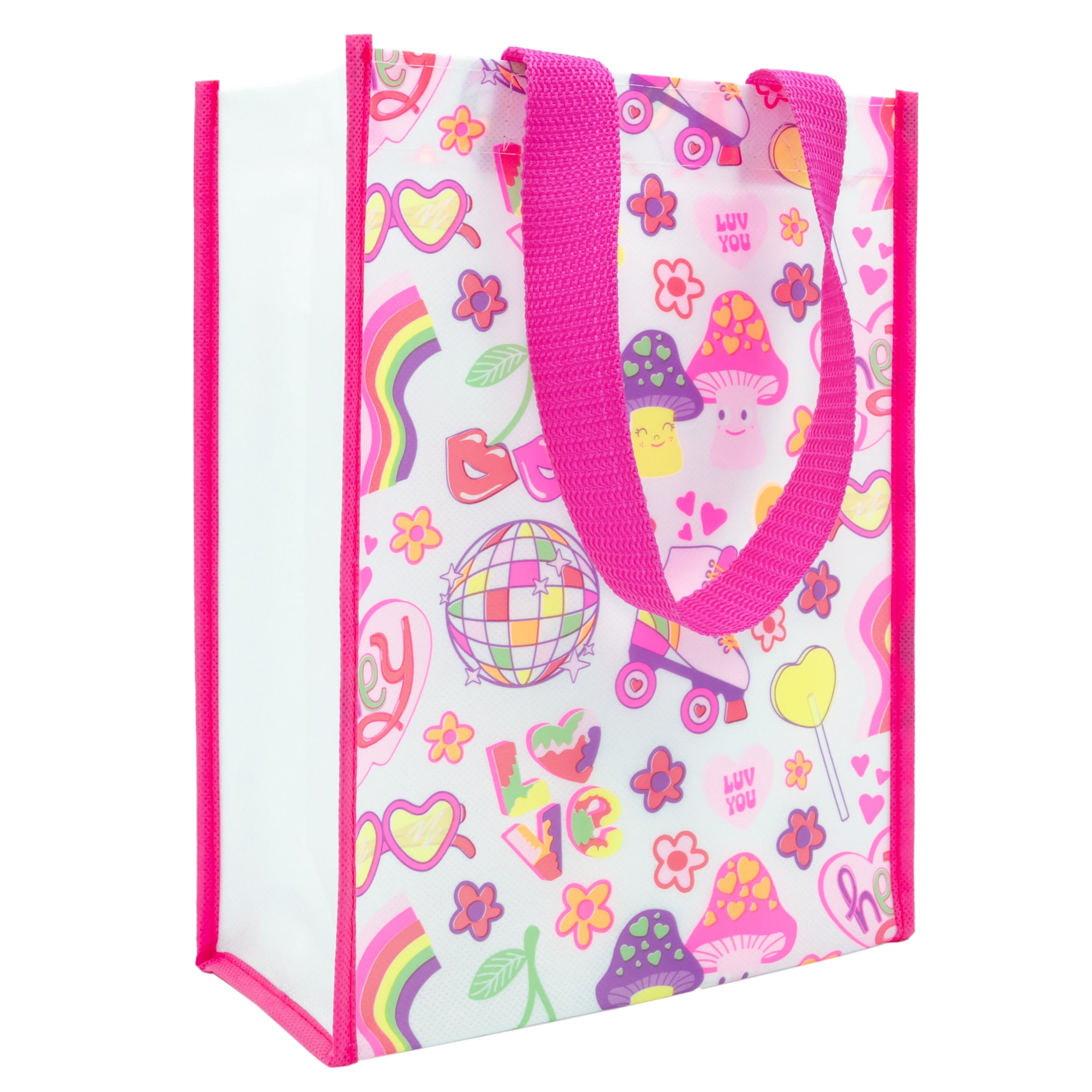 Valentine's Day Pink Disco Gift Bag Tote, 10 in, by Way To Celebrate ...