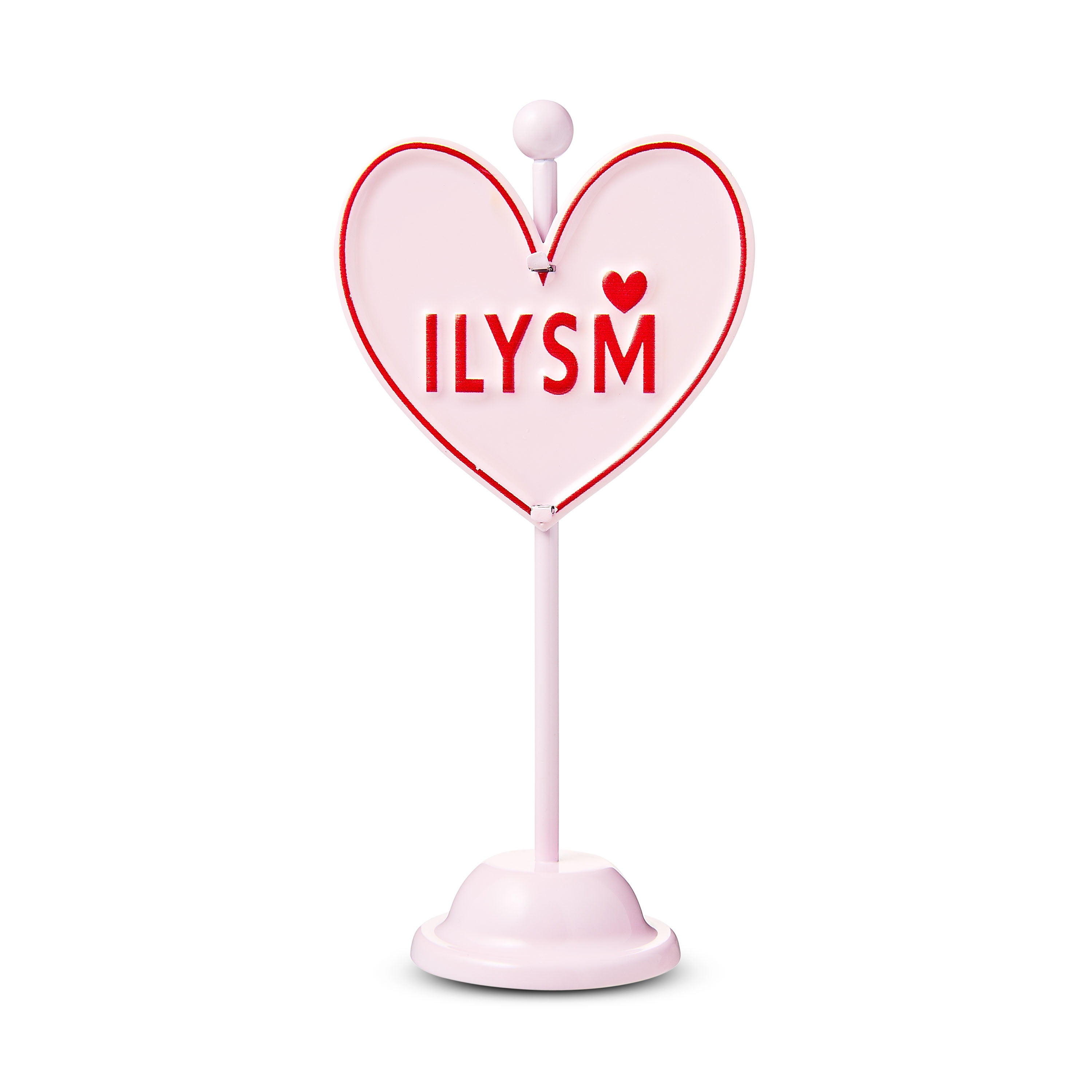Valentine's Day Pink & Red Heart ILYSM Tabletop Decoration, 6.75 in, by ...