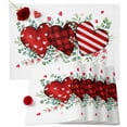 Valentine's Day Placemats Set of 4, Red Love Heart Place Mats Buffalo ...