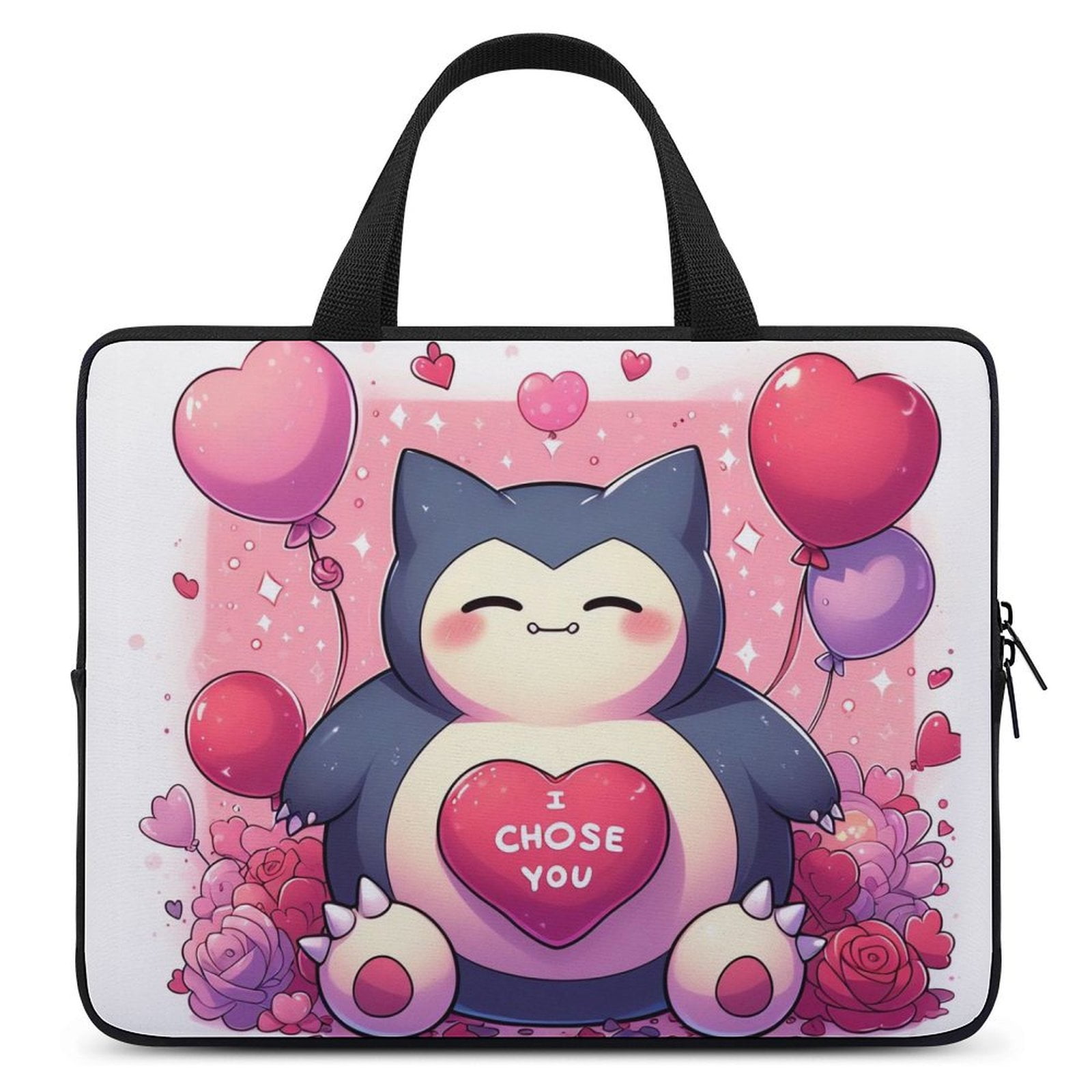 Valentine's Day Pokémon Snorlax 17 Inch Laptop Bag,Expandable Computer ...