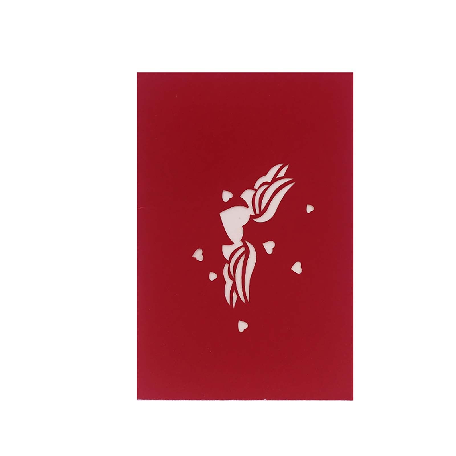 Valentine's Day Pop-up Card Love 3D Paper Carving Heart-shaped Pop-up ...