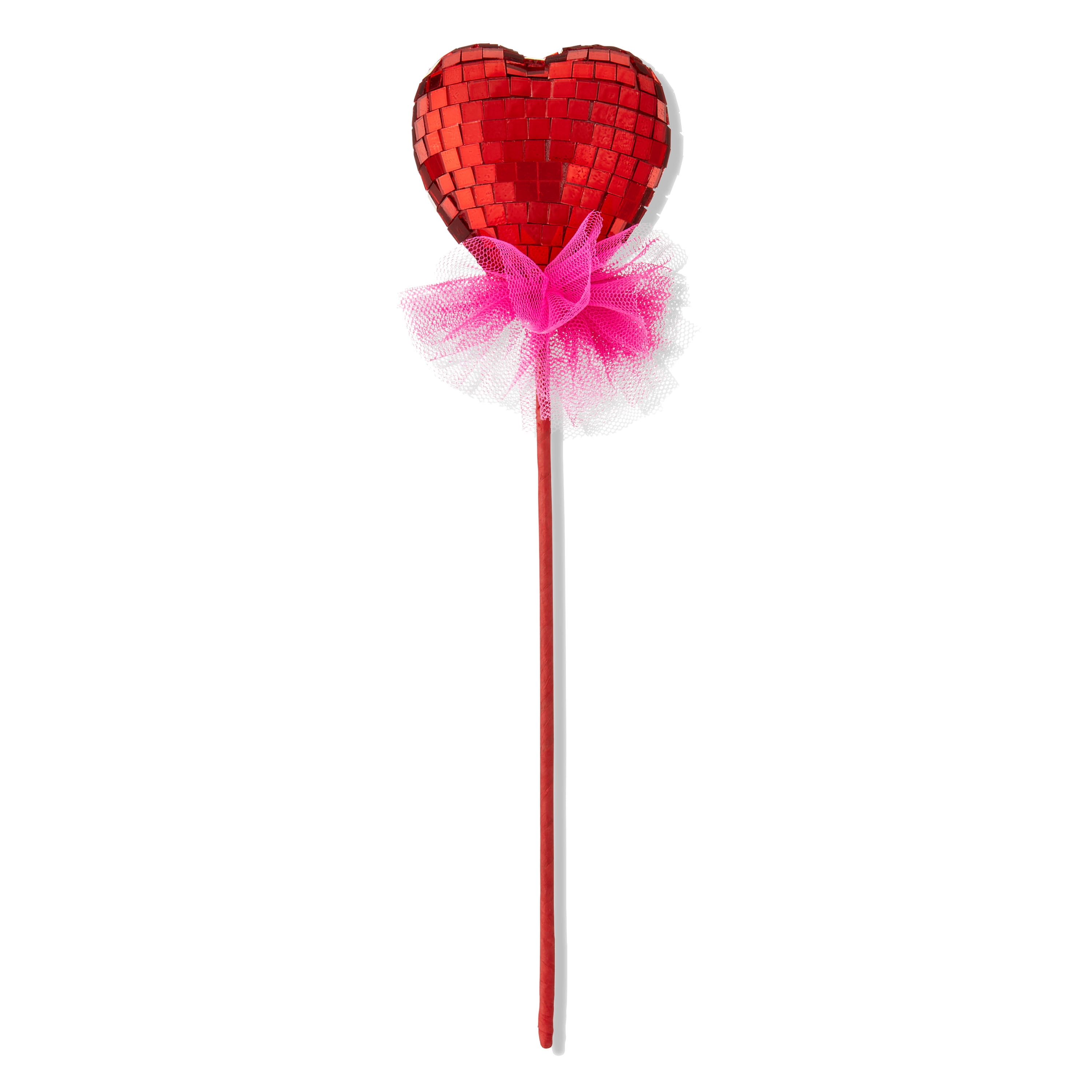 Valentine's Day Red Disco Heart Pick with Tutu, 10 in, by Way To ...