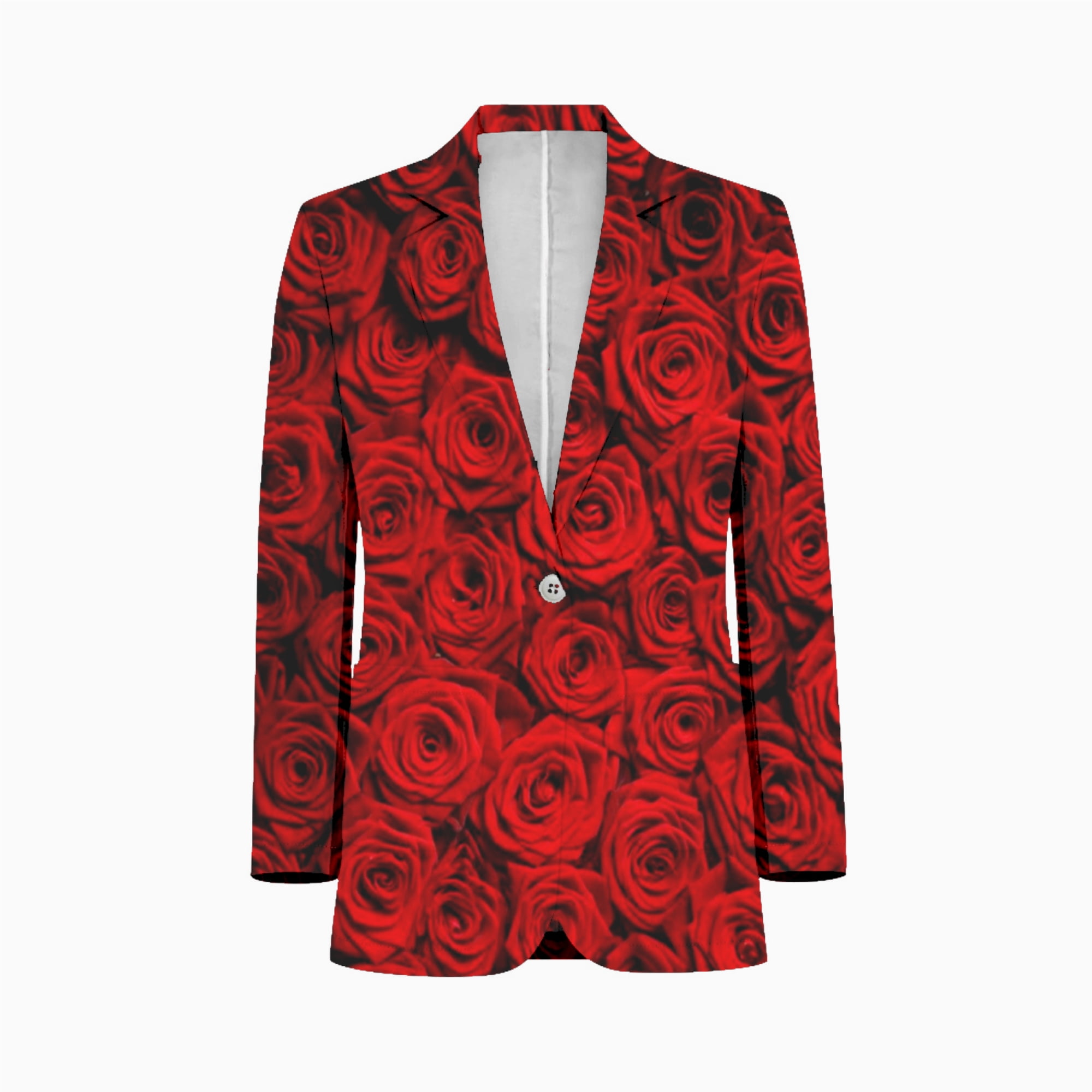 Valentine's Day Rose Flower Mens Suits Shawl Collar Slim Fit Suit Mens ...