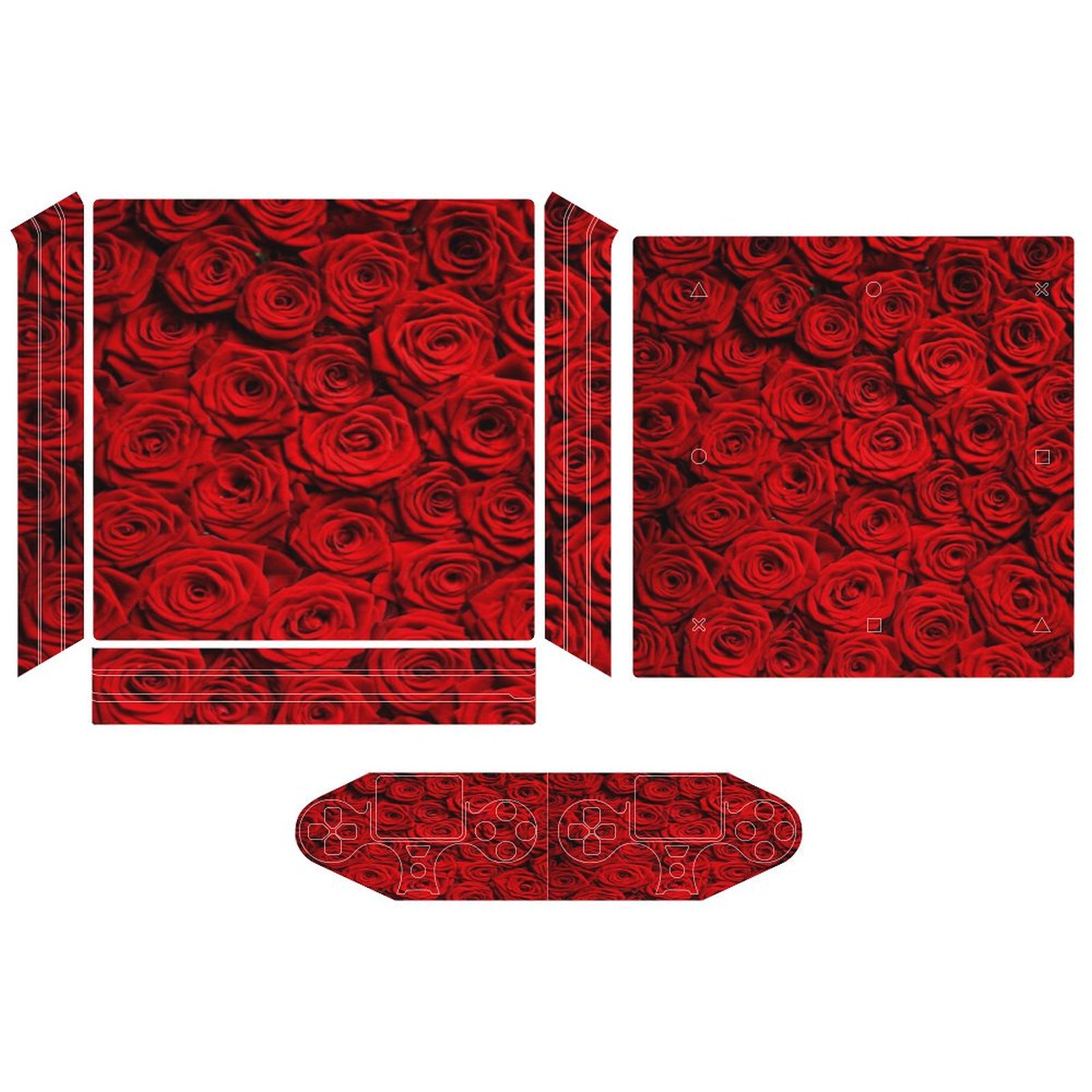 Valentine's Day Rose Flower PS4/PS4 Pro/PS4 Slim Skin Sticker For ...