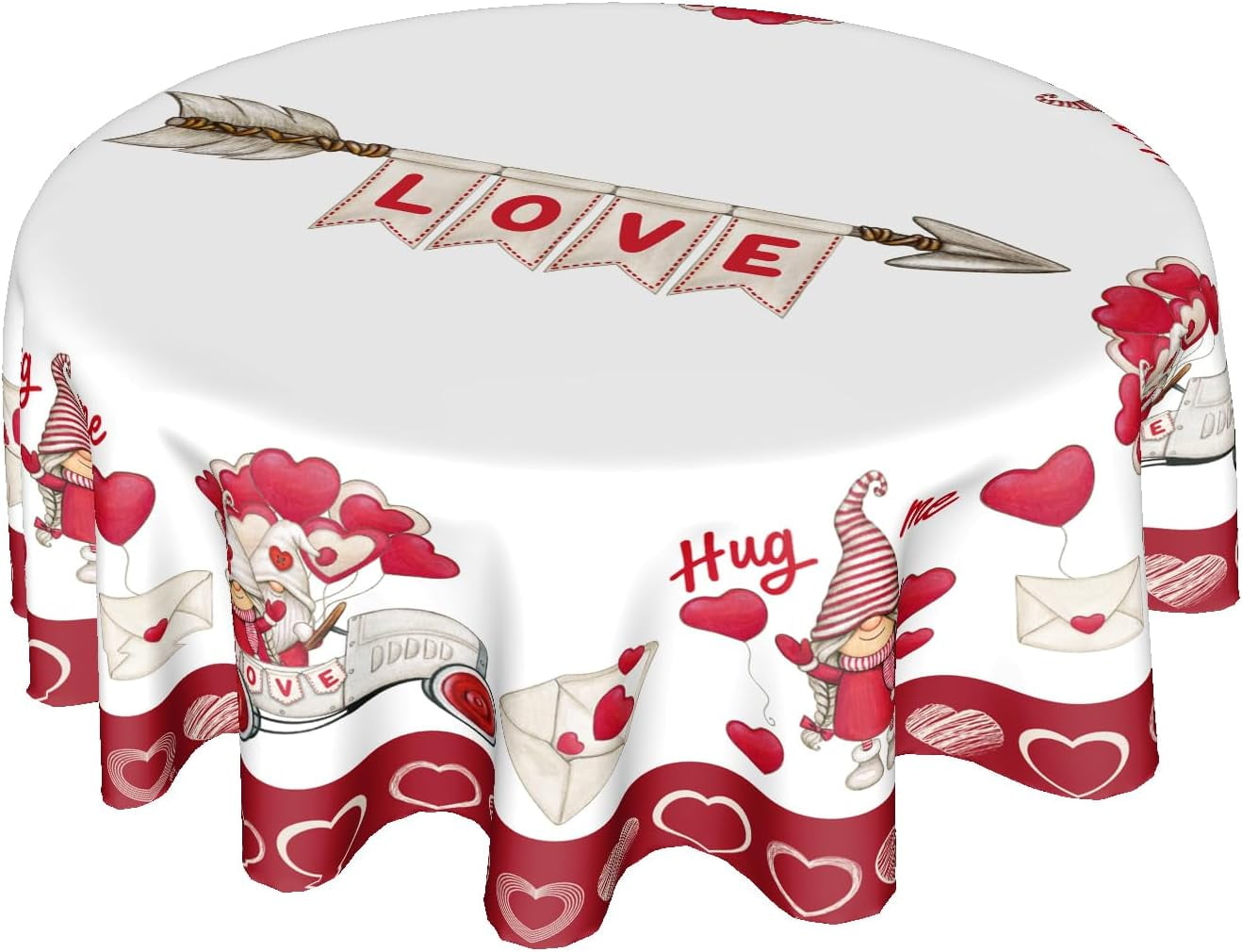 Valentine''s Day Round Tablecloth Mother''s Day Decorative Tablecloth ...