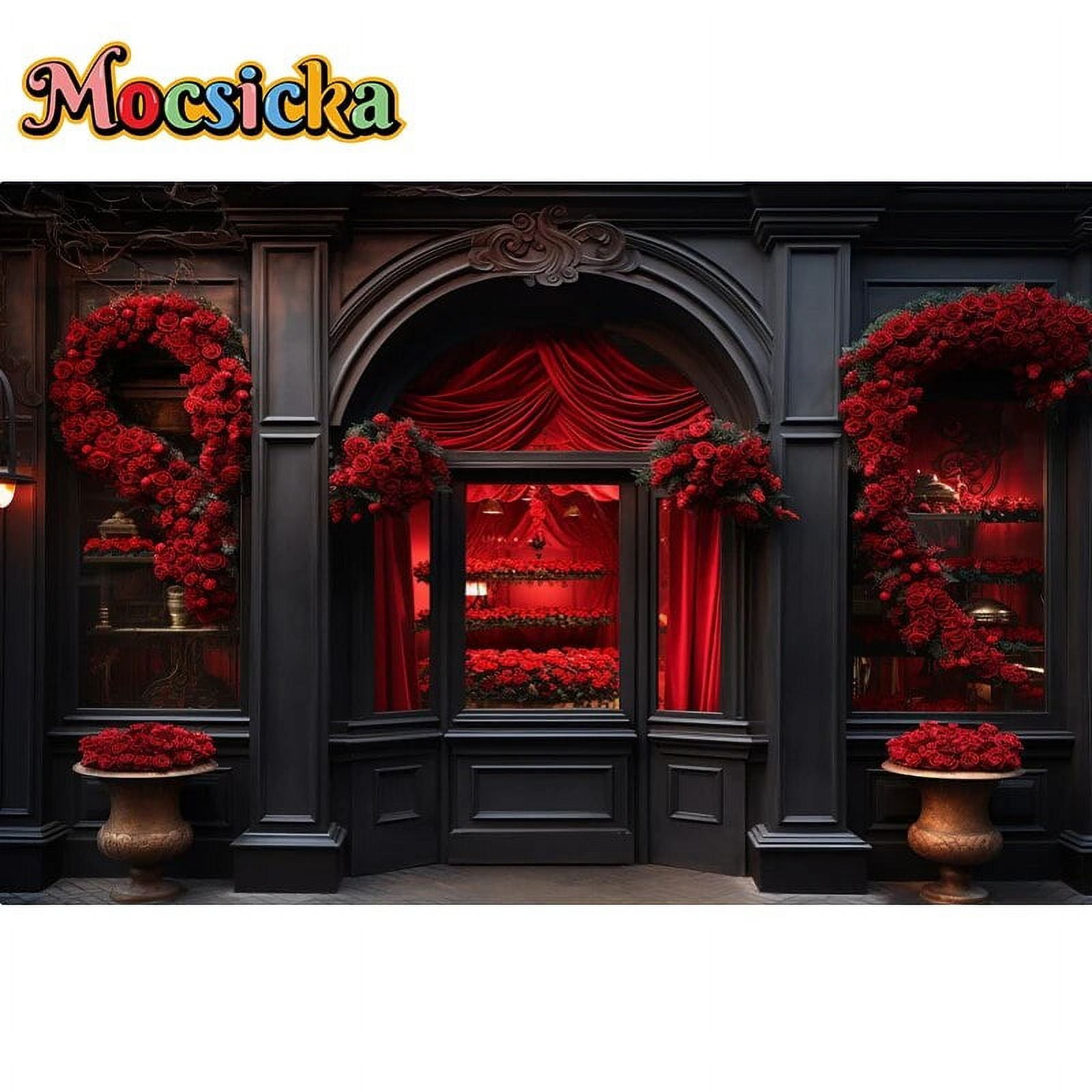 Valentine's Day Shop Backdrop Photography Love Roses Decoration Adult ...