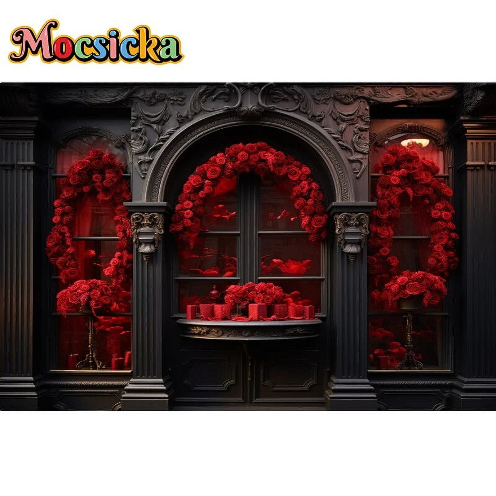 Valentine's Day Shop Backdrop Photography Love Roses Decoration Adult ...