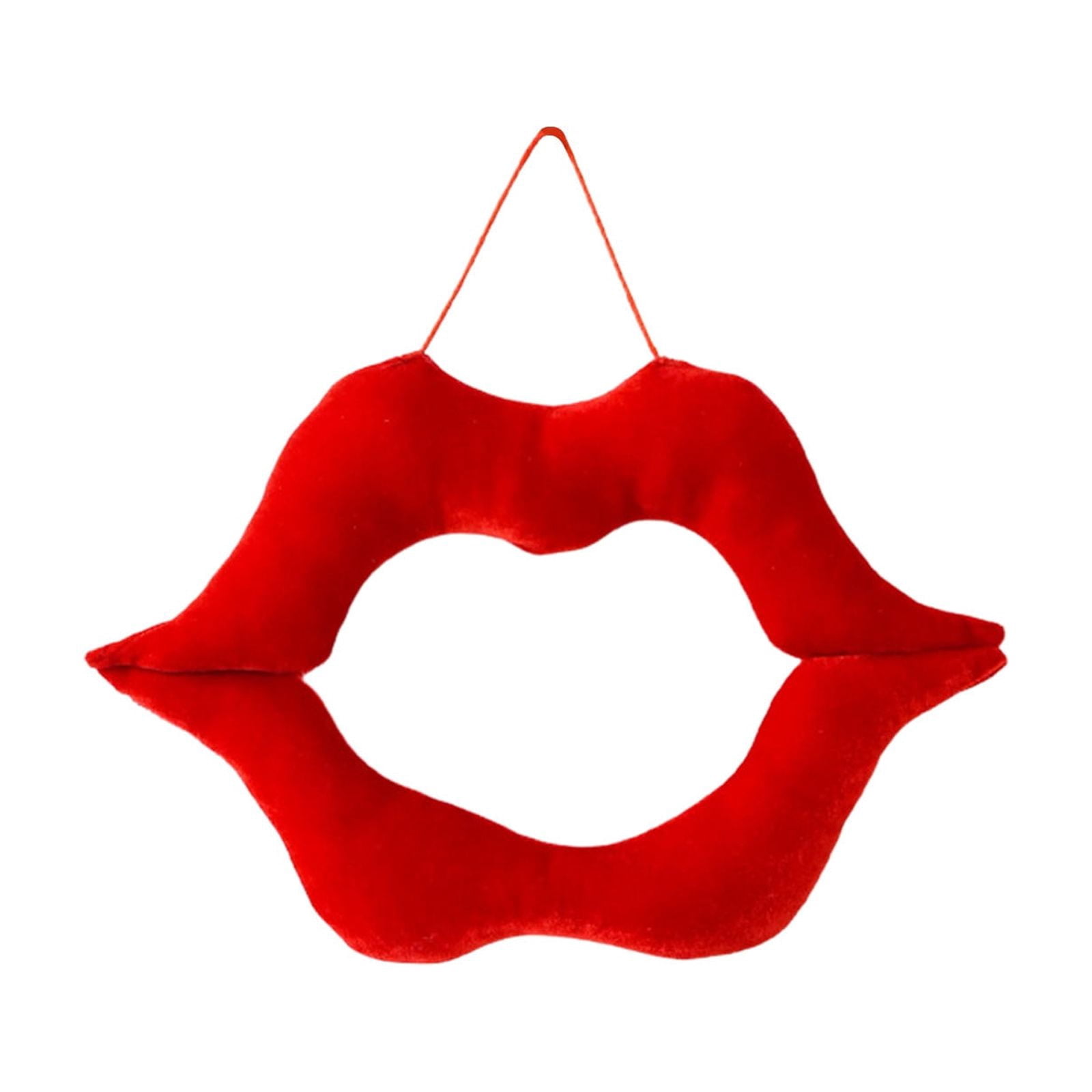 Valentine's Day Small Red Lips Hanging Decor, Romantic Kiss Themed ...