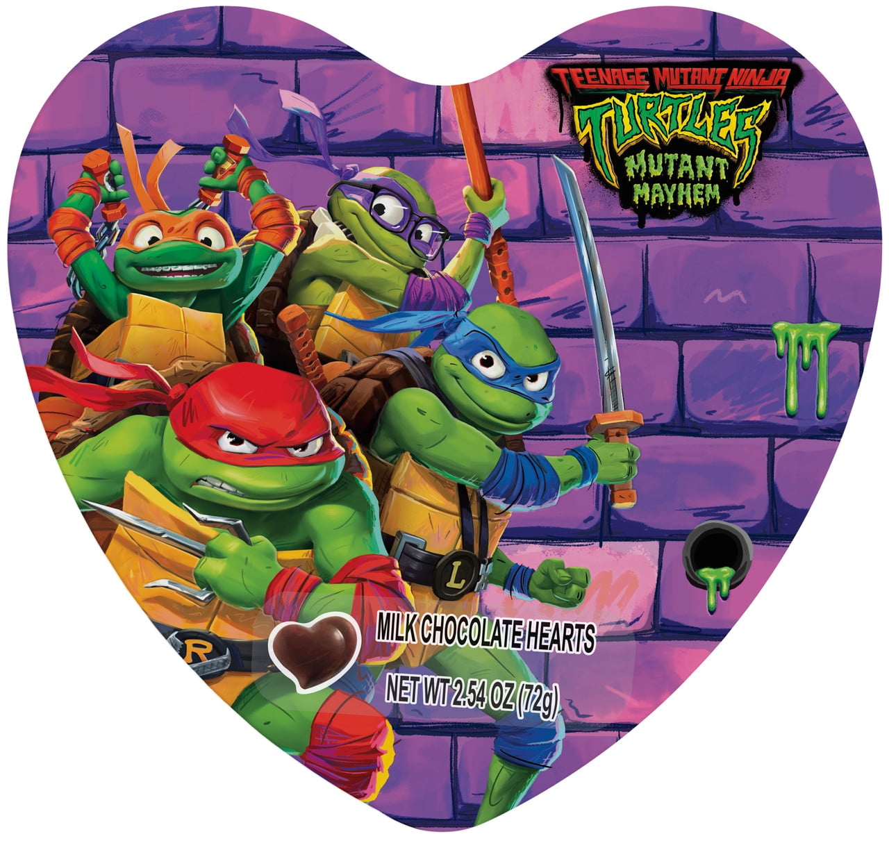 Valentine's Day TMNT Heart Tin with Gourmet Chocolate Hearts - 12 Piece ...
