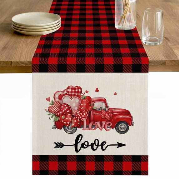 Valentine's Day Table Runner 48 Inches Long Farmhouse Dress Scarves ...
