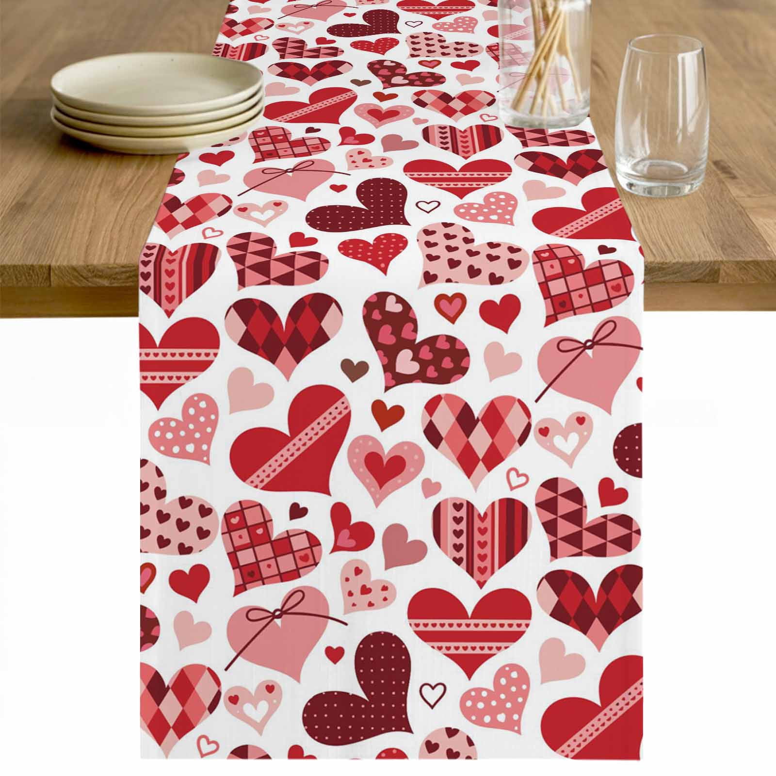 Valentine's Day Table Runner 60 Inches Long Farmhouse Dress Scarves ...
