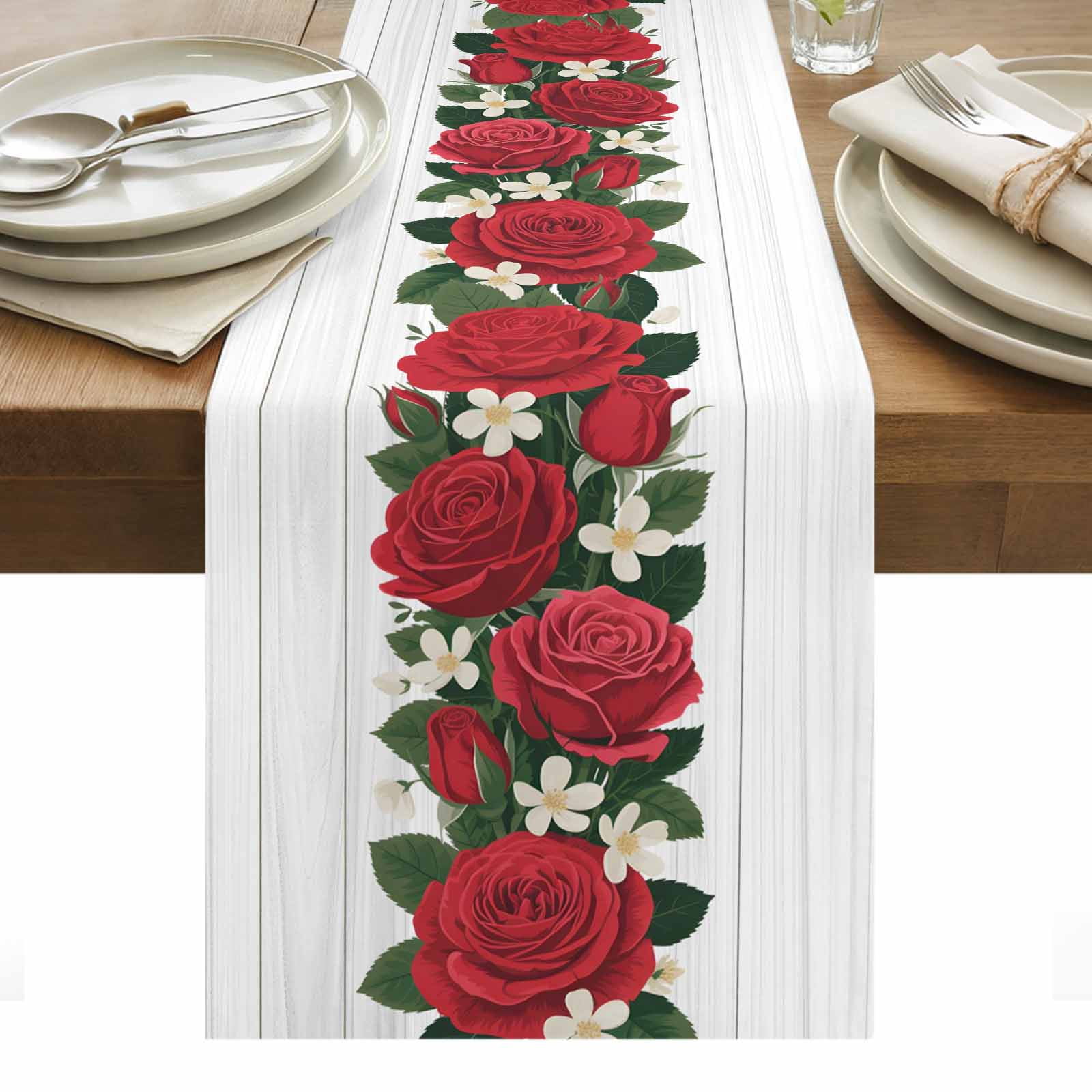 Valentine's Day Table Runner - 72 Inch Long, Kitchen Dining Table ...