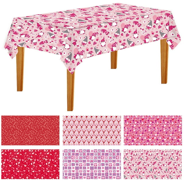 Valentine's Day Tablecloth Heart Printed Vibrant Color Create ...