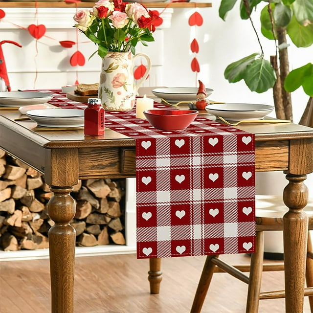 Valentine's Day Tablecloth Table Cloth,Linen Valentine’s Day Table ...