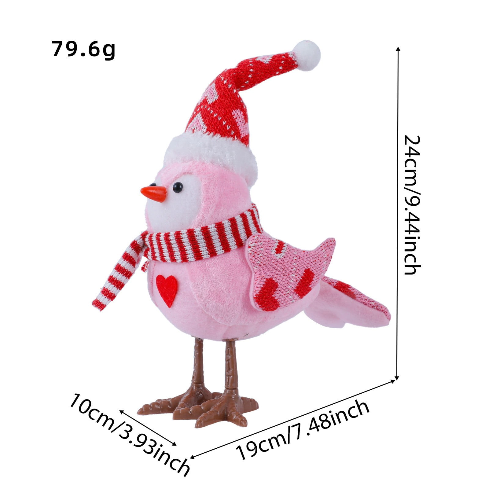 Valentine's Day Tabletop Decor Red Bird Figurines Valentine's Day Birds ...