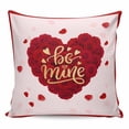 Valentine's Day Throw Pillow Cover Love Roses Flowers Petals Pink Red ...