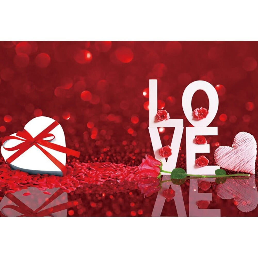 Valentine's Day Wedding Stage Background Sweet Love Red Rose Baby ...
