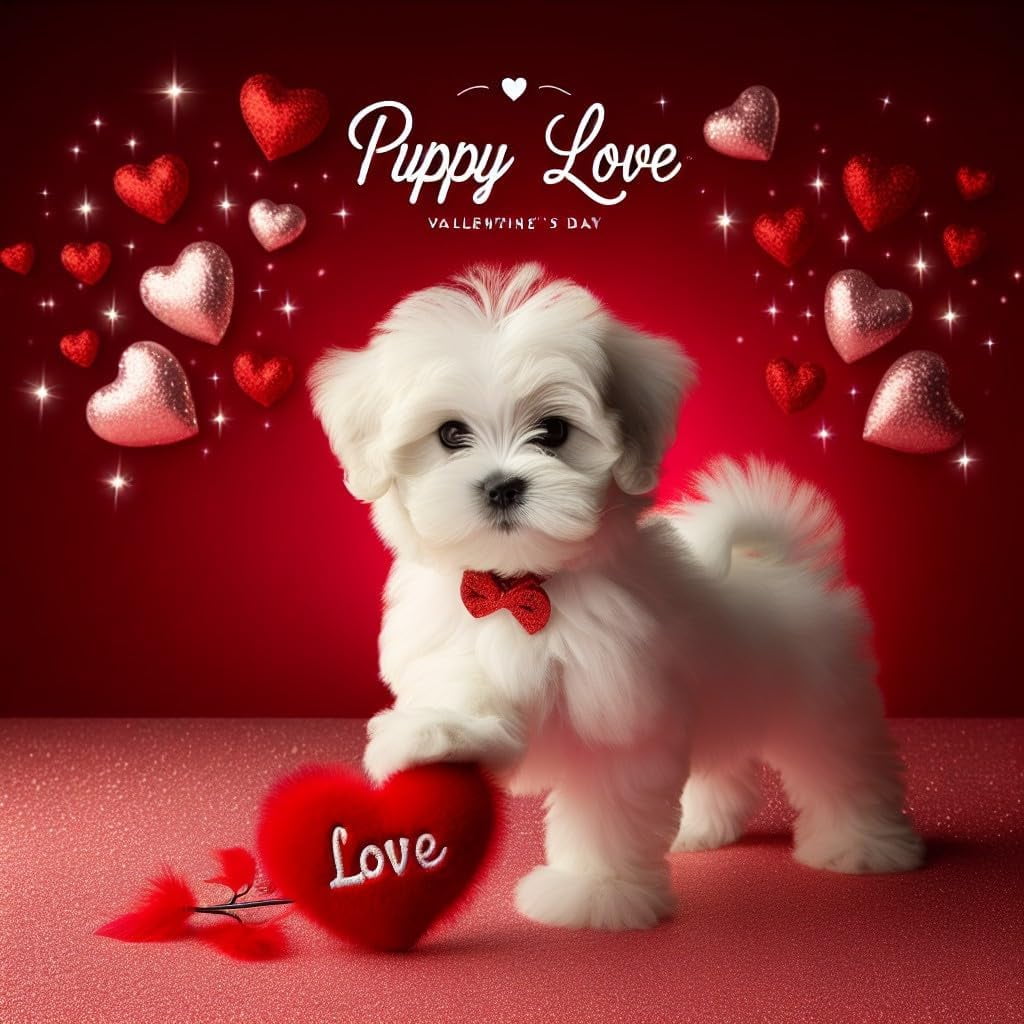 Valentine's Day - White Maltese Wooden Puzzle 300 Pieces Adult Puzzle ...