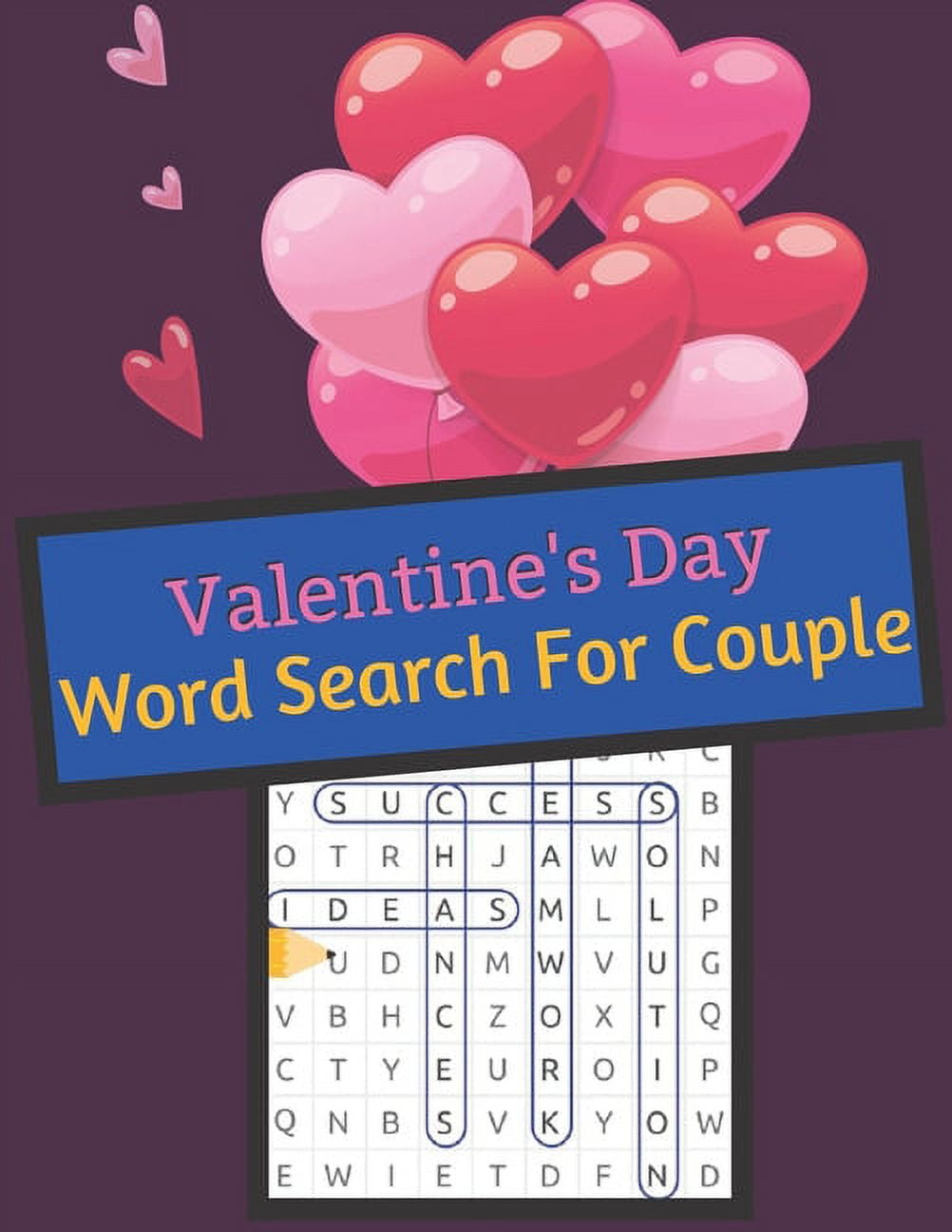 Valentine's Day Word Search For Couple: Perfect Valentine Gift for Word ...