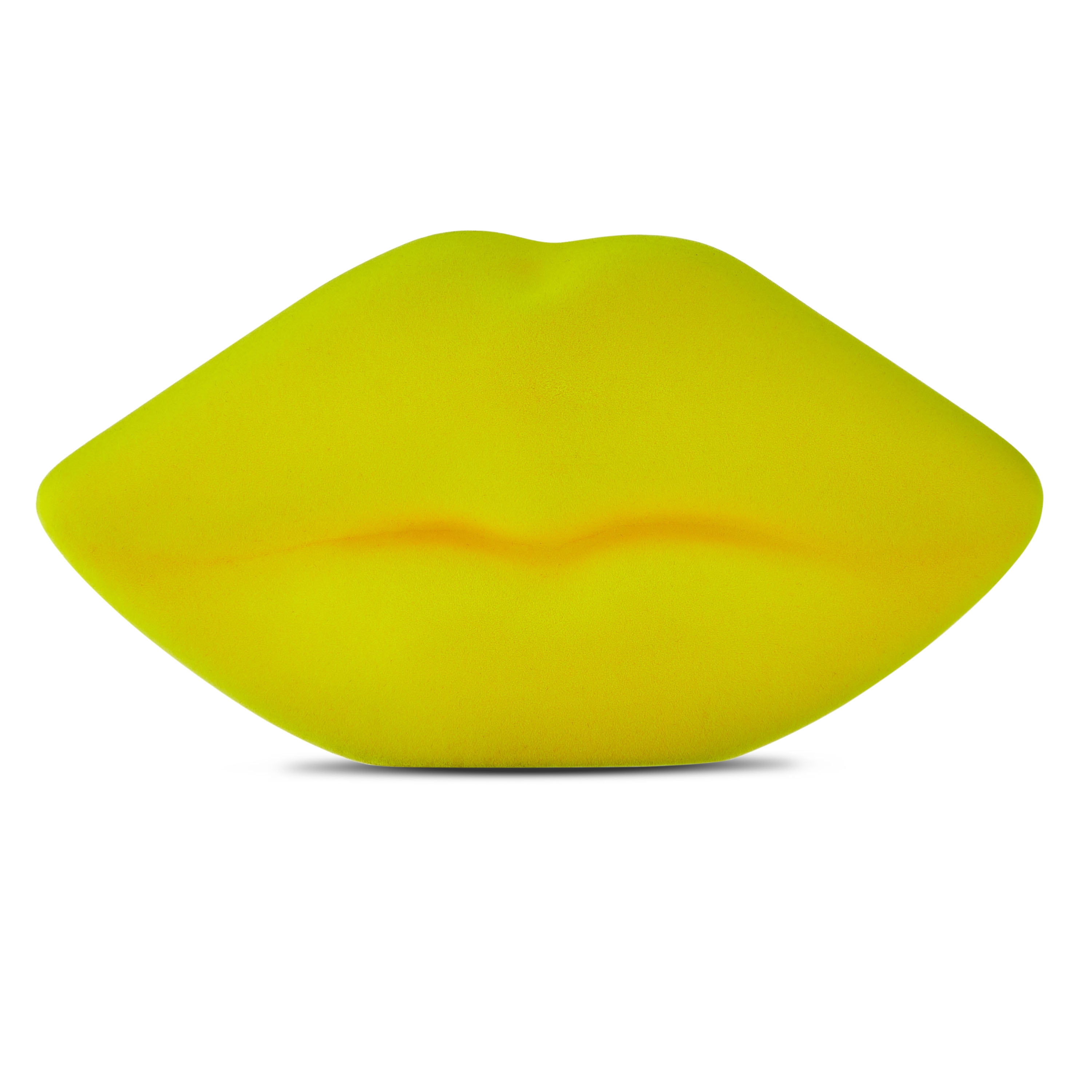 Valentine's Day Yellow Flocked Lips Décor, by Way To Celebrate ...