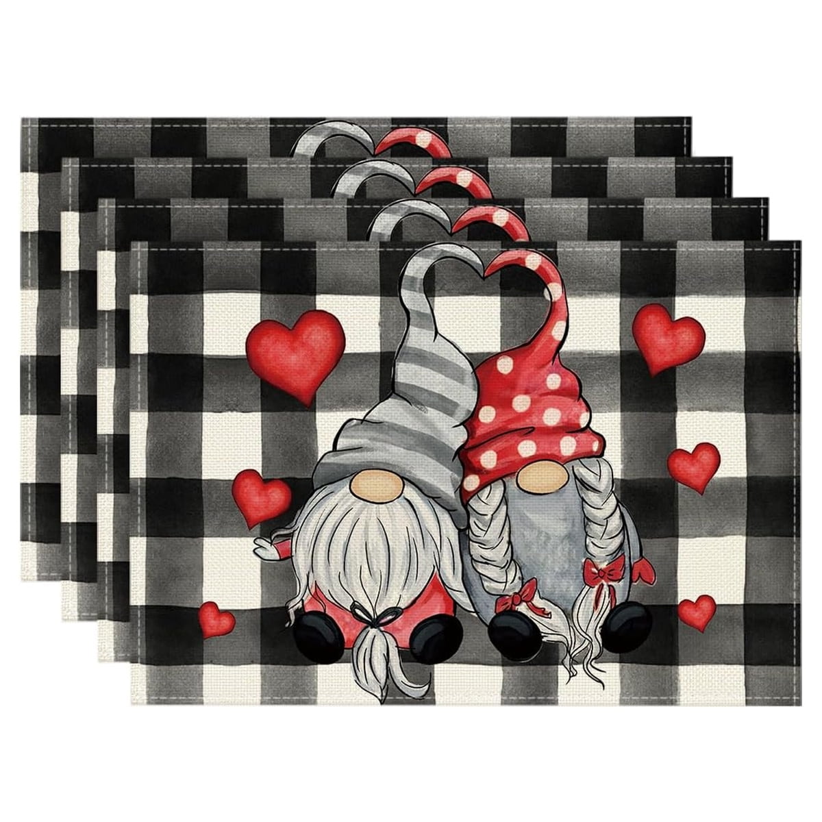 Valentine's Day placemats Set of 4 reusable Valentine placemats for a ...