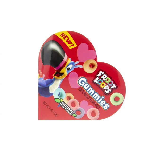 Valentine's Froot Loop Gummies Heart Box | Nostalgic Sweetness in an ...