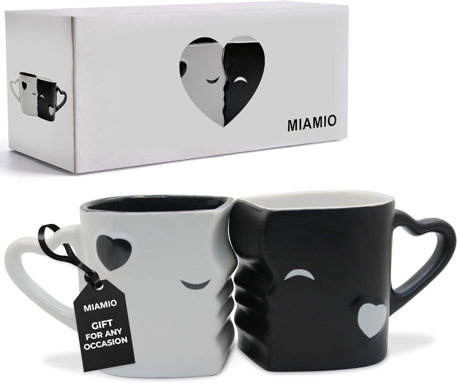 MIAMIO - Coffee Mugs/Kissing Mugs Bridal Pair Gift Set for Weddings ...