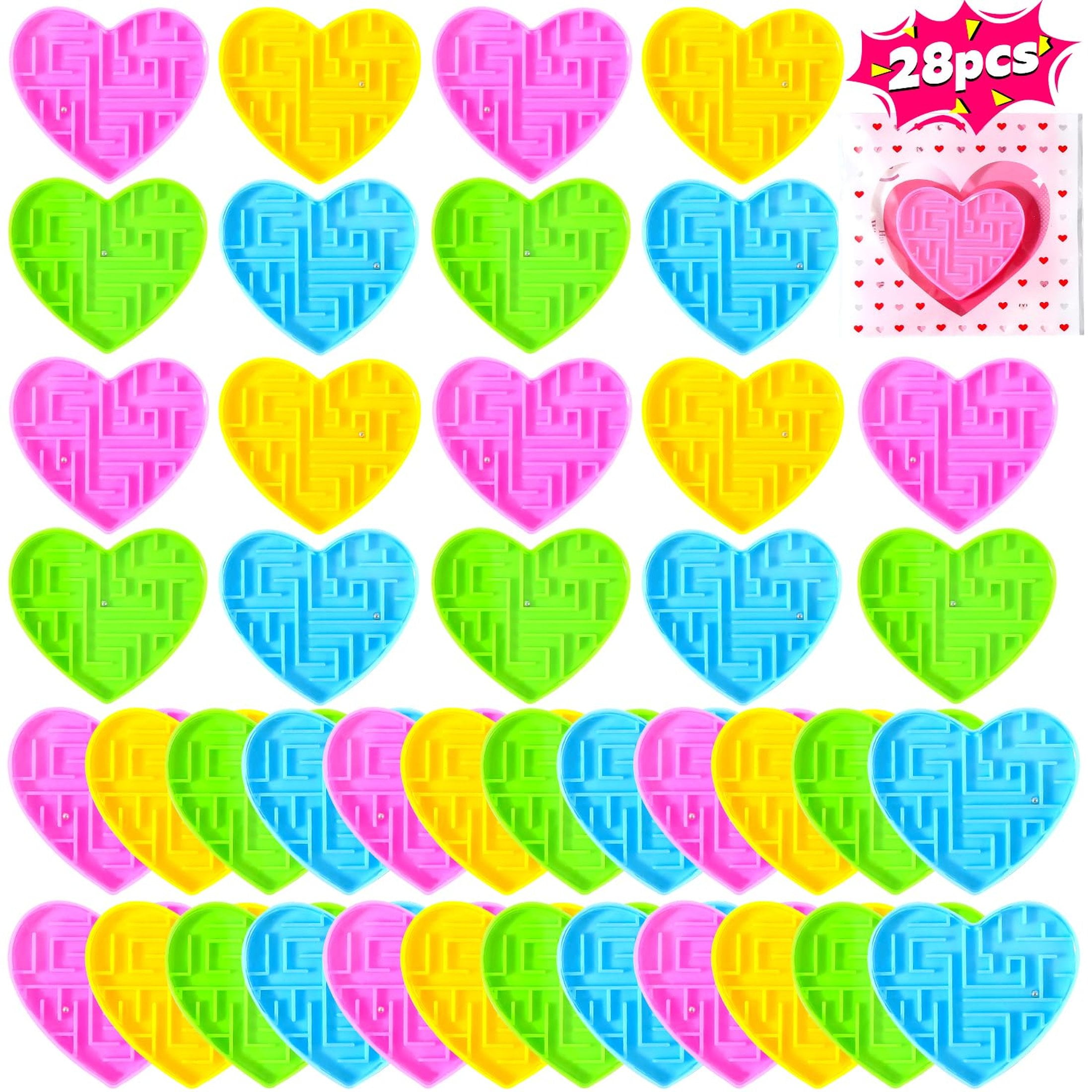 Valentine's Maze Pack - Bulk pack of 28 Valentine's Day gifts and cards ...