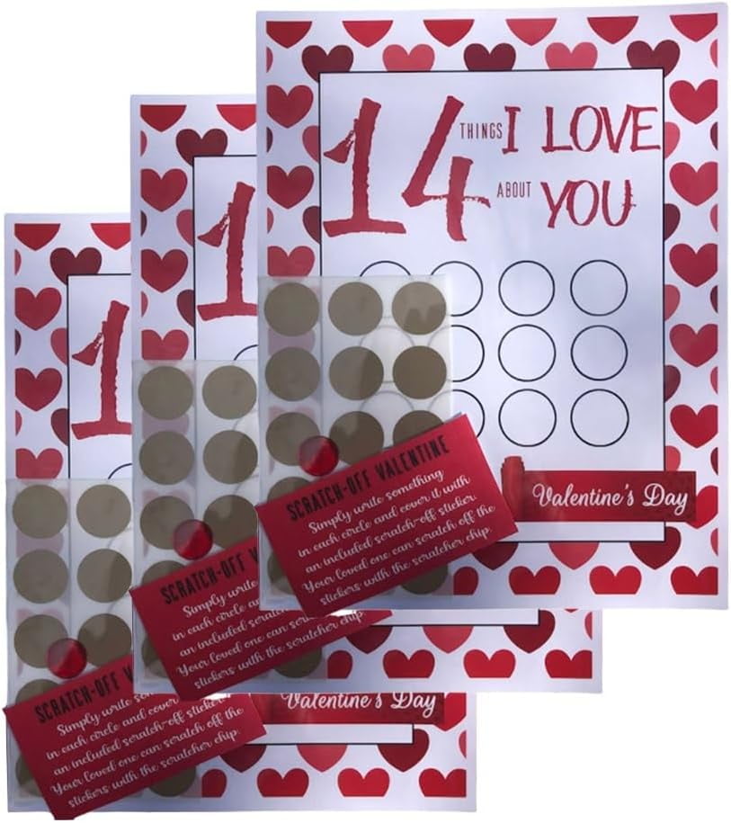 Valentine's Scratch off Advent "14 Things I or We Love About You ...